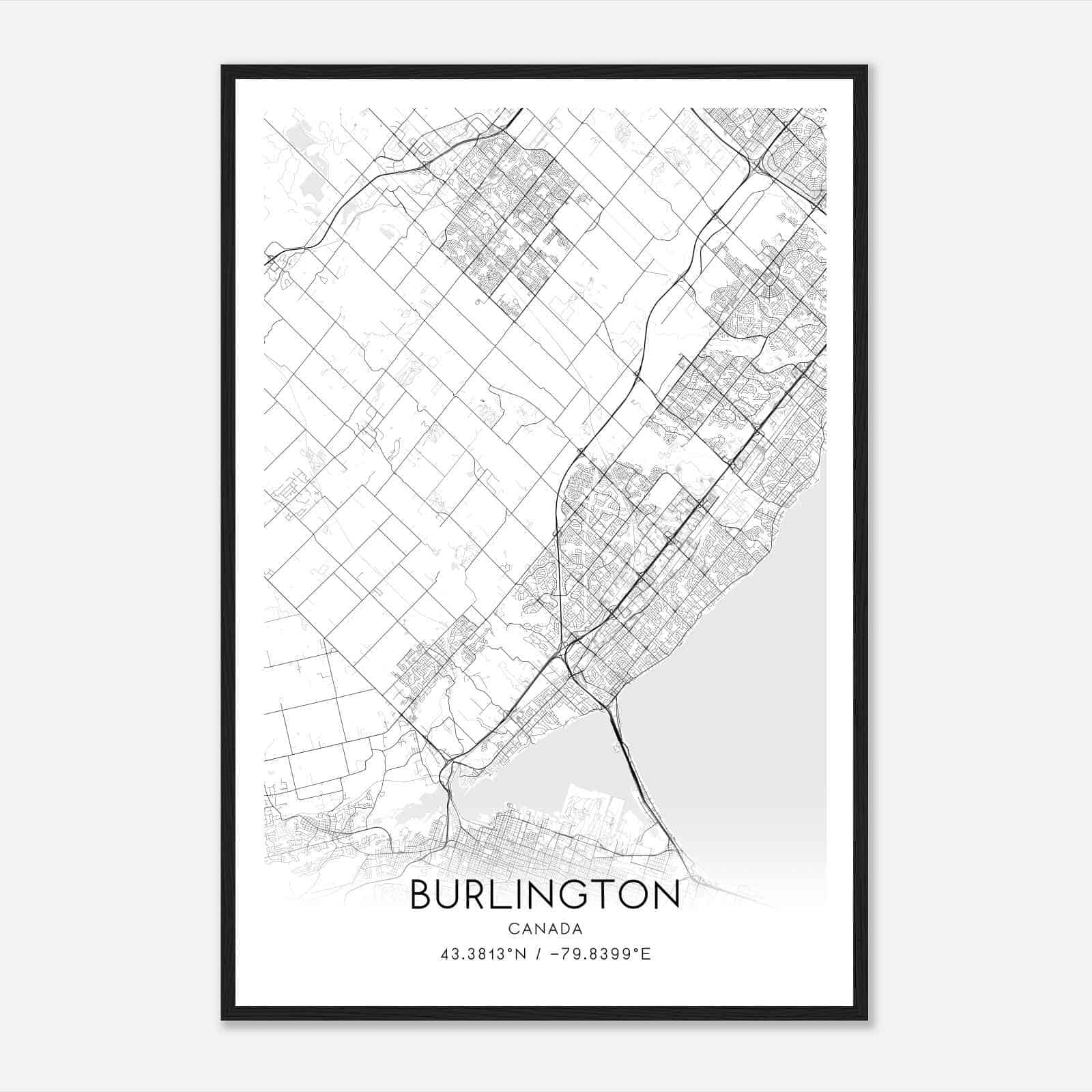 Custom Burlington Canada Map Poster - Mapmory