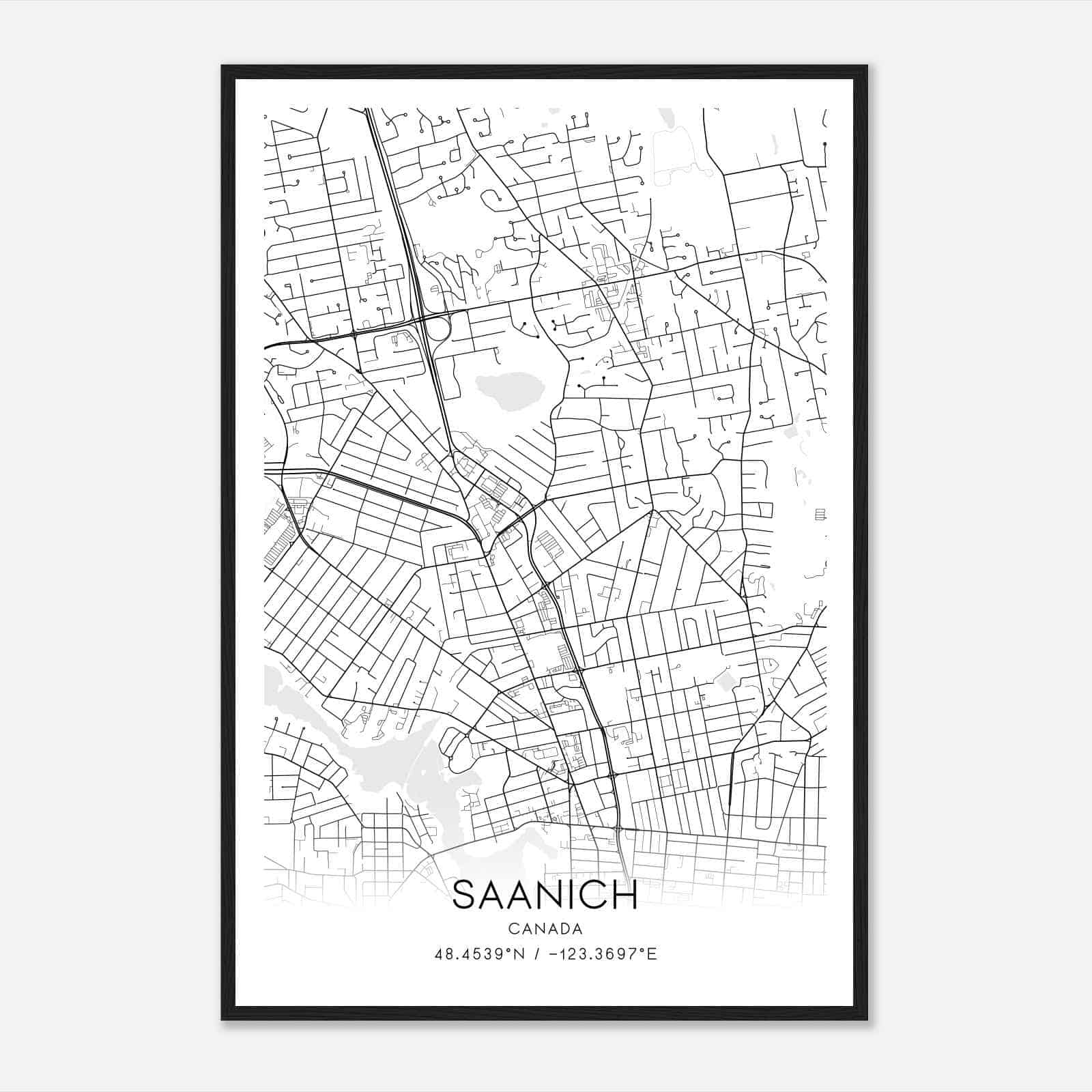 Custom Saanich Canada Map Poster - Mapmory