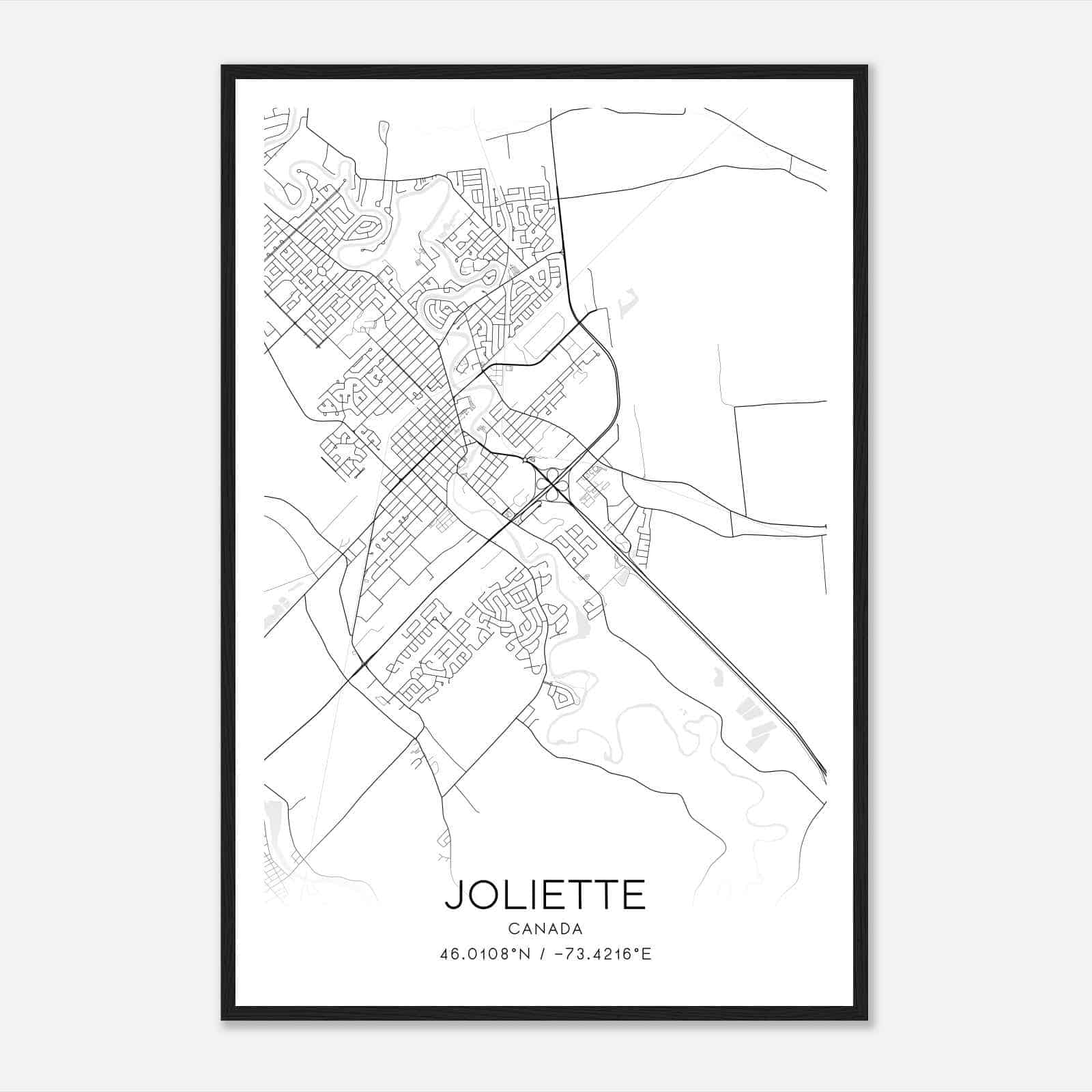 Custom Joliette Canada Map Poster - Mapmory