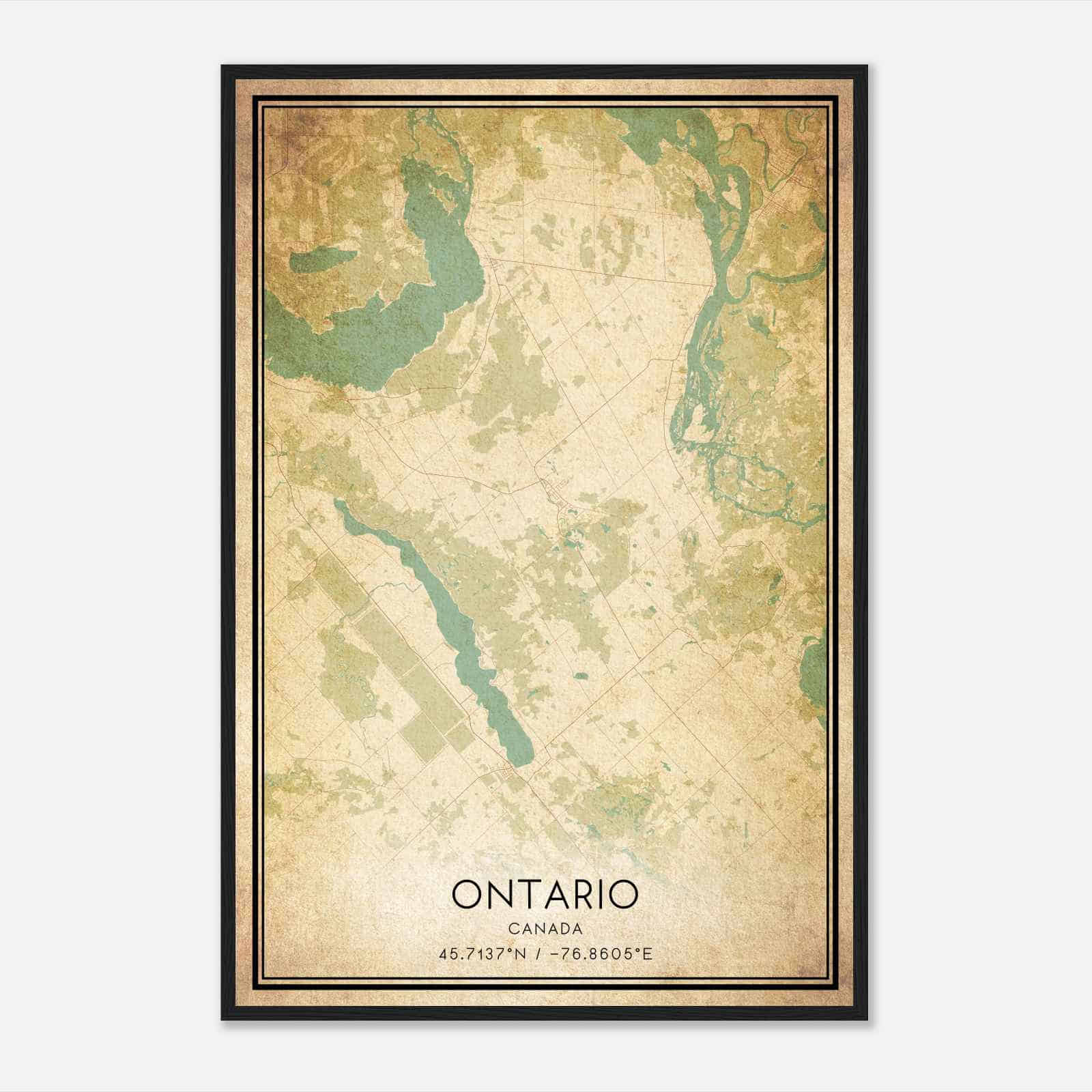Vintage Whitewater Region Canada Map Poster, Whitewater Region City ...
