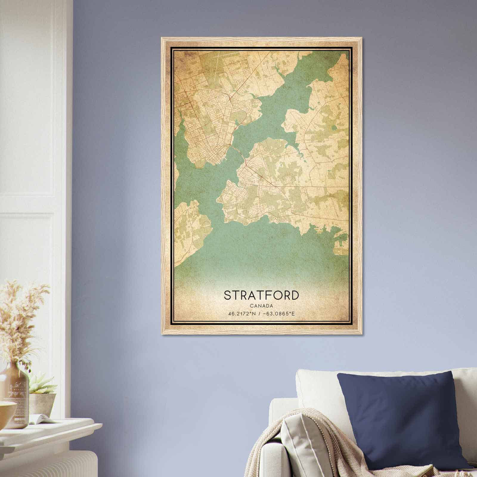 Vintage Stratford Canada Map Poster, Stratford City Road Wall Art Print ...