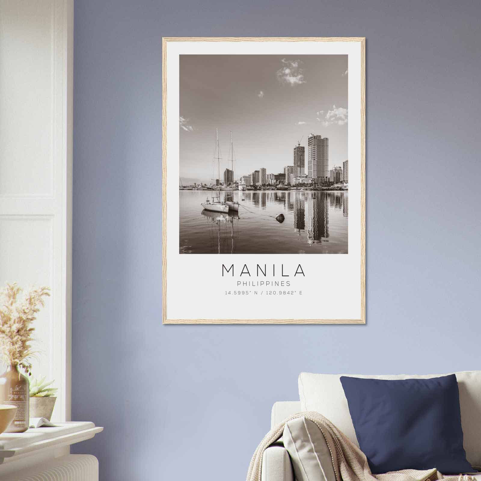 Manila Philippines Travel Photo Poster BW, Manila Travel Print ...