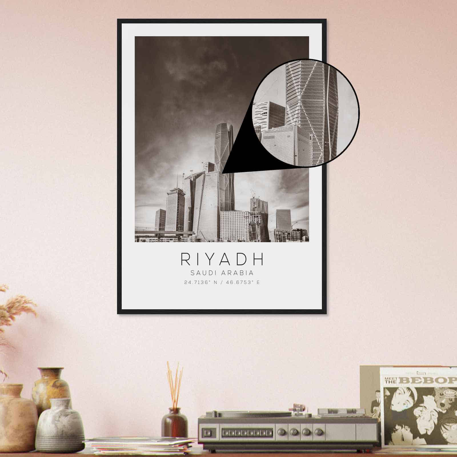 Riyadh Saudi Arabia Map Poster, Riyadh City Road Wall Art Print ...