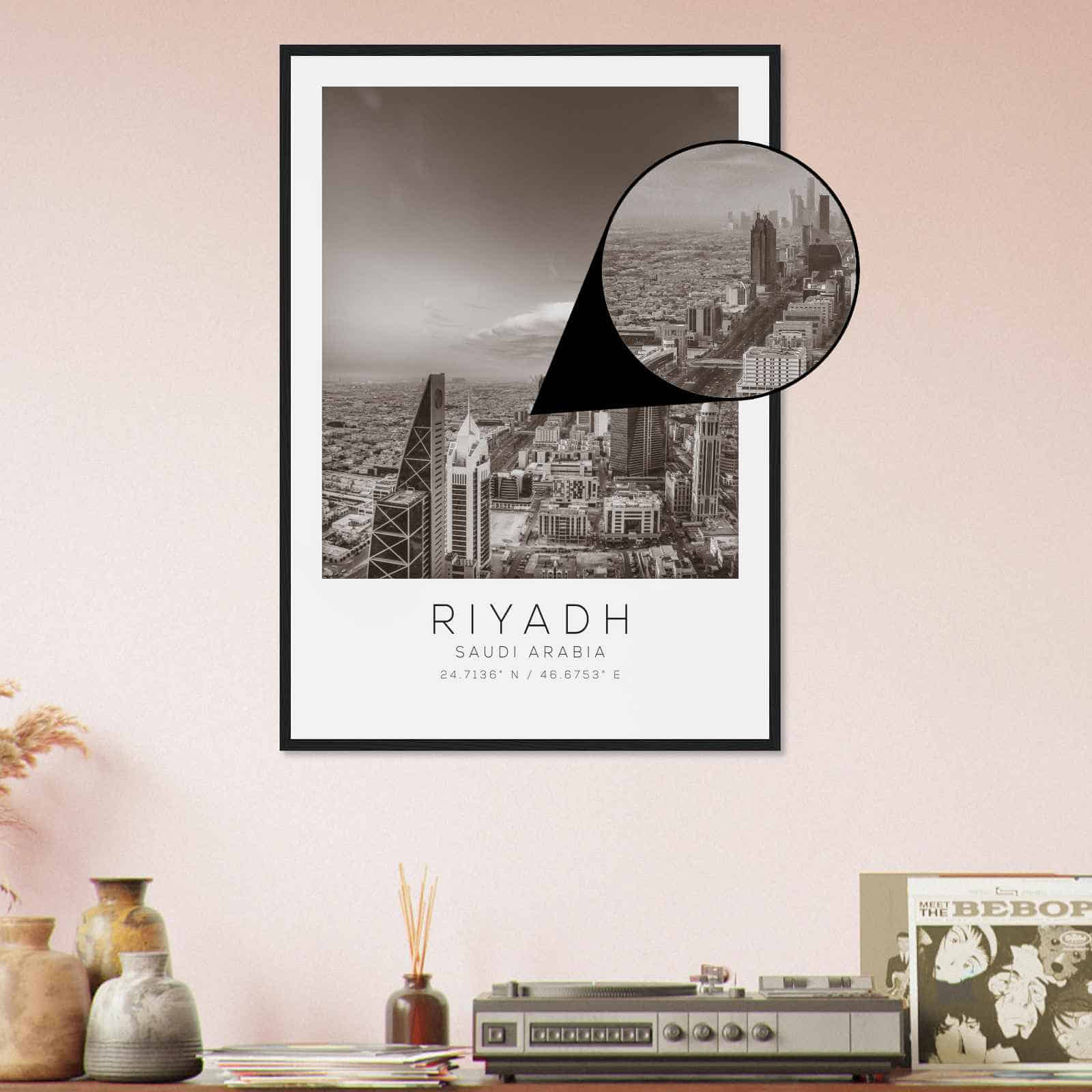 Riyadh Saudi Arabia Map Poster, Riyadh City Road Wall Art Print ...
