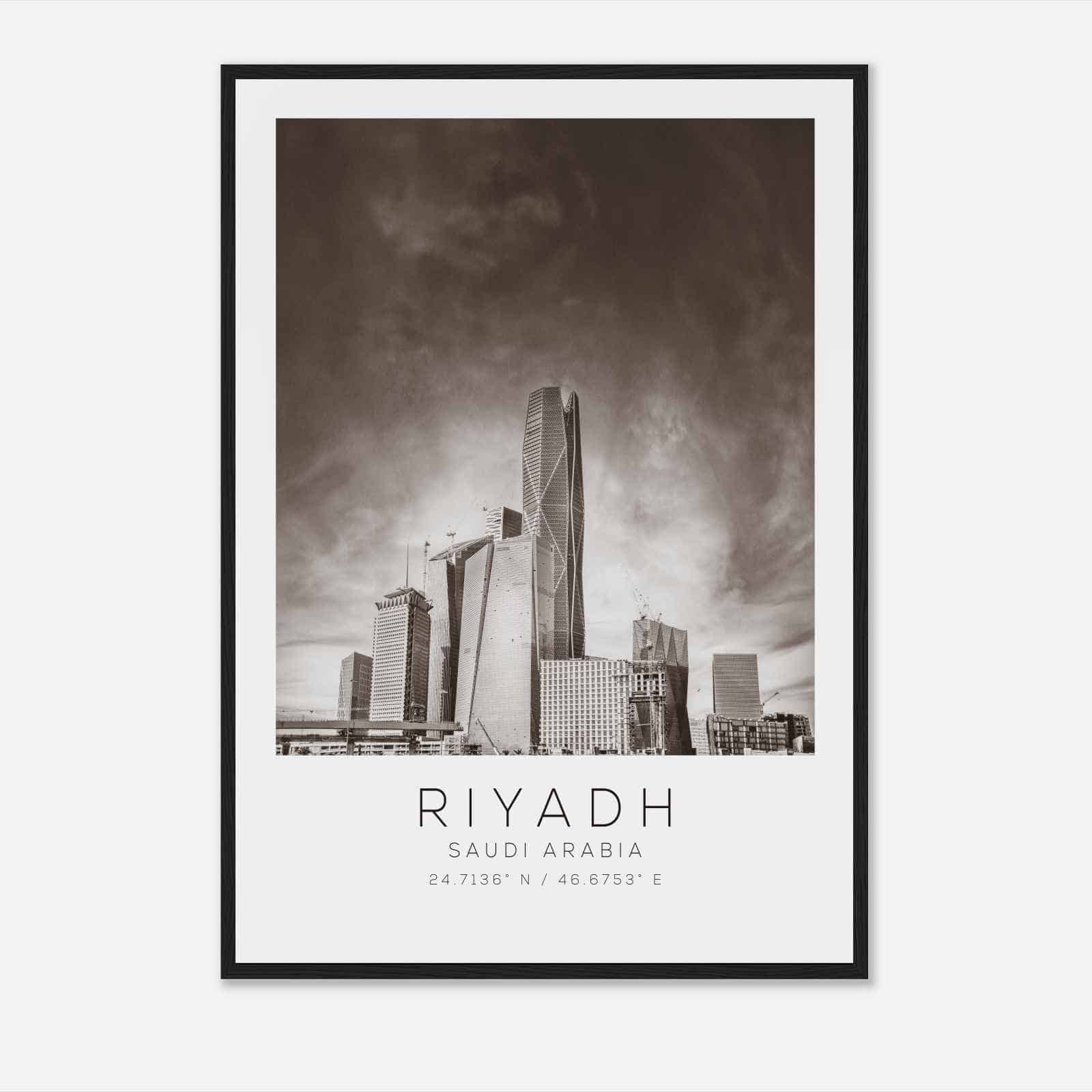 Riyadh Saudi Arabia Map Poster, Riyadh City Road Wall Art Print ...