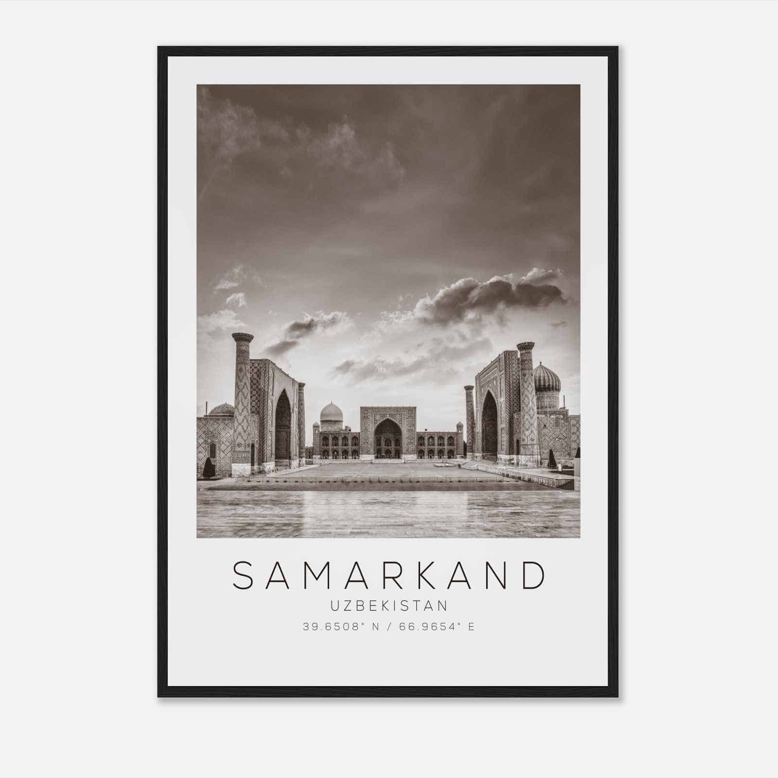 Samarkand Uzbekistan Travel Photo Poster BW, Samarkand Travel Print, Minimalist Travel Poster ...