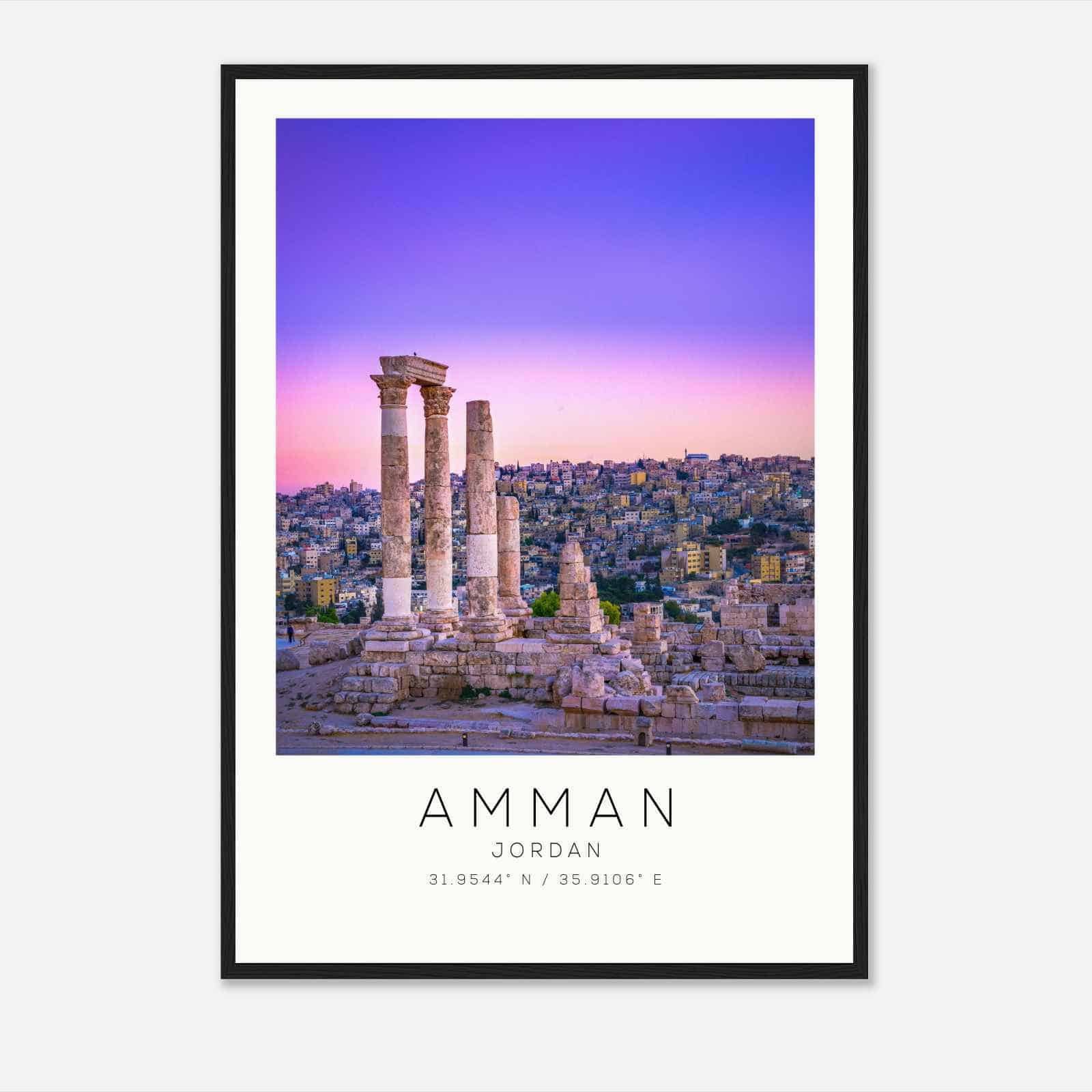 Amman Jordan Travel Photo Poster, Amman Travel Print, Minimalist Travel ...
