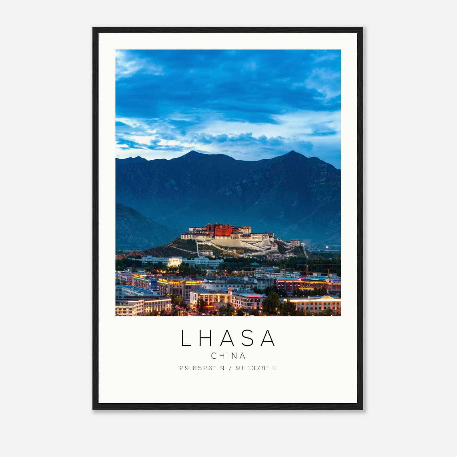 Lhasa China Travel Photo Poster, Lhasa Travel Print, Minimalist Travel ...