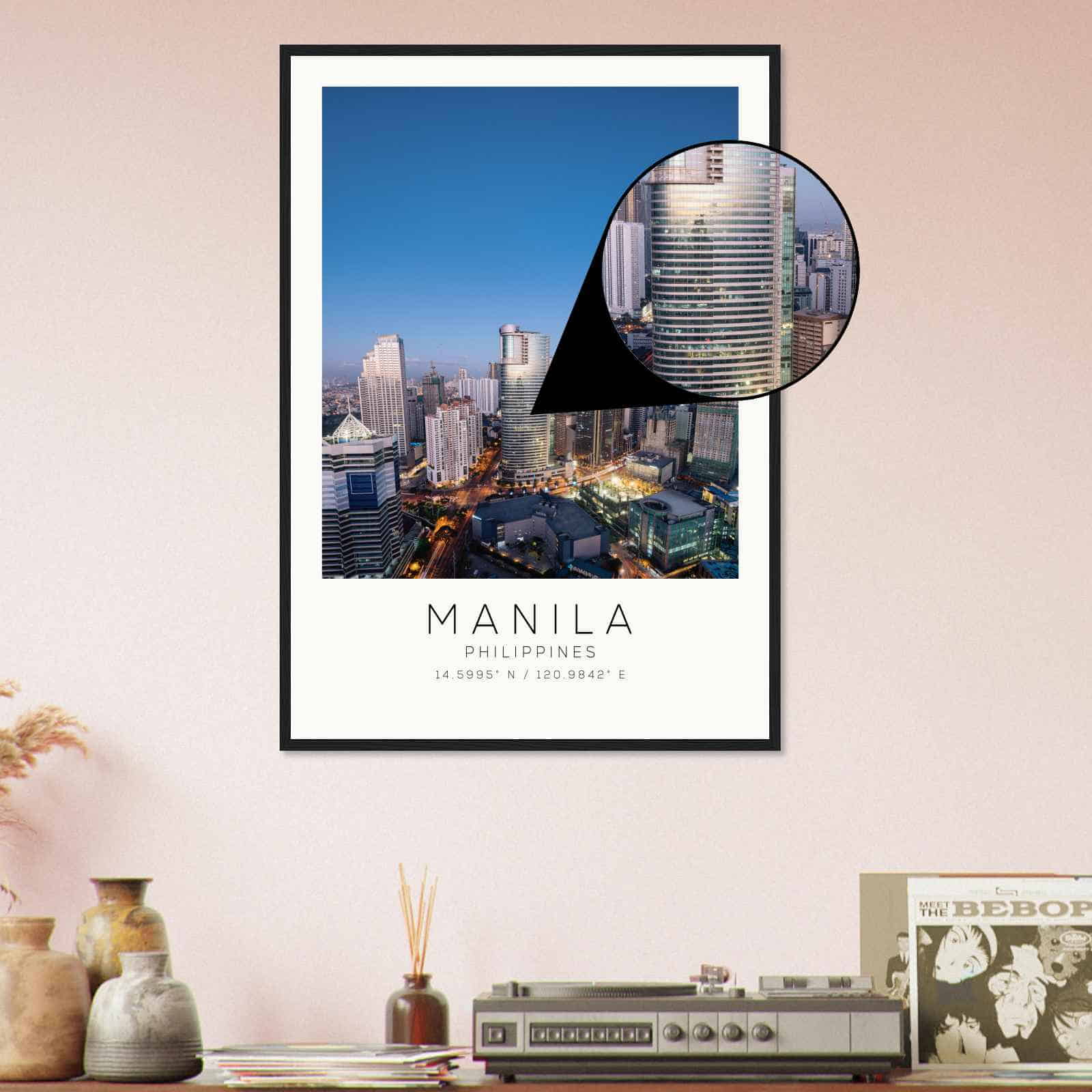 Manila Philippines Map Poster, Manila City Road Wall Art Print - Custom ...