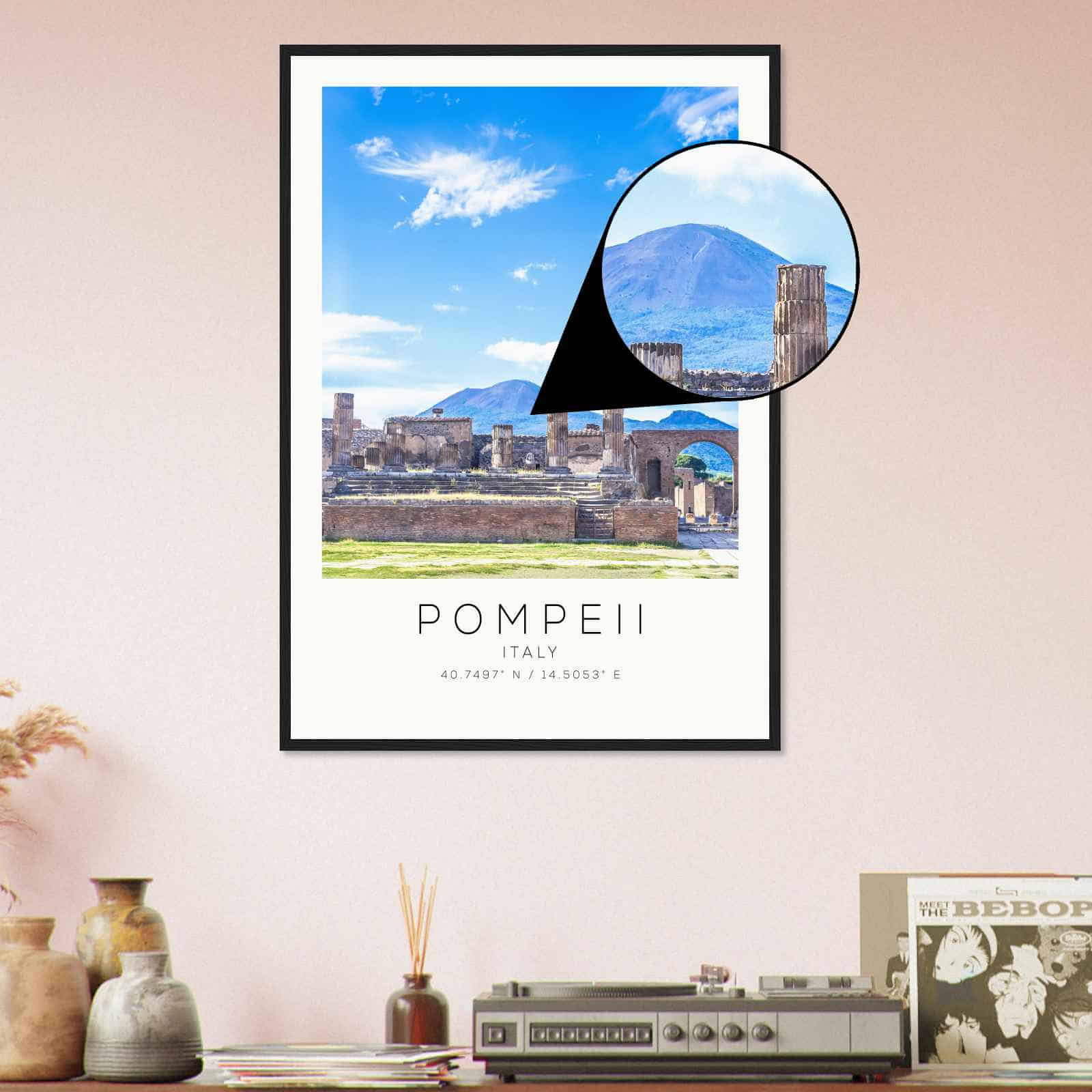 Pompeii Italy Travel Photo Poster, Pompeii Travel Print, Minimalist ...