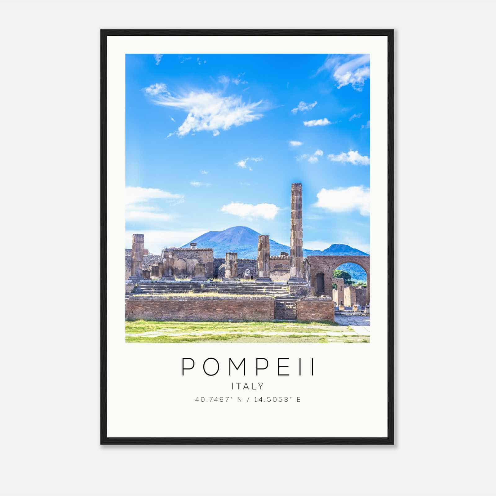 Pompeii Italy Travel Photo Poster, Pompeii Travel Print, Minimalist ...