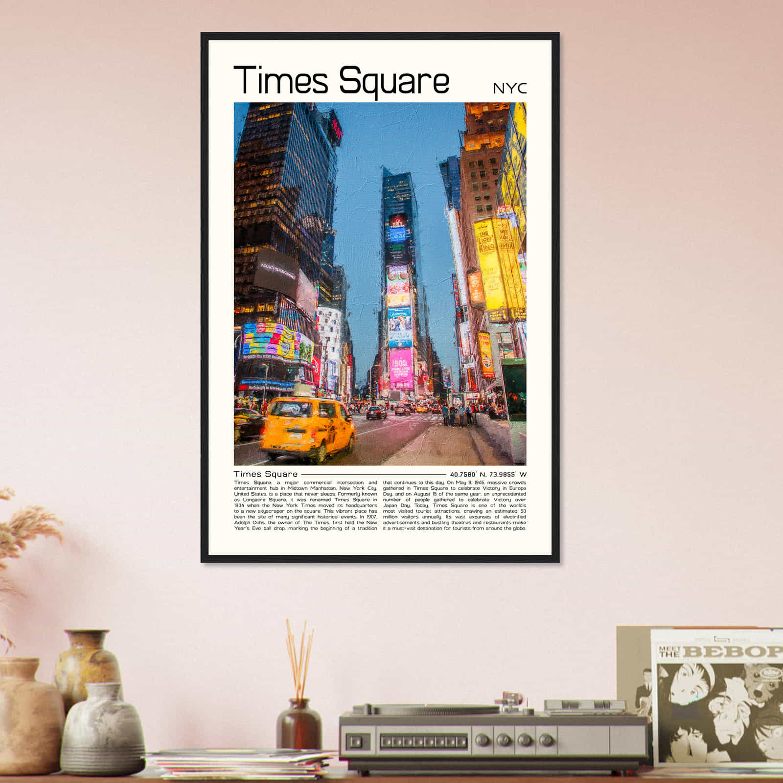 Times Square New York Cityscape Poster Print, Times Square New York ...