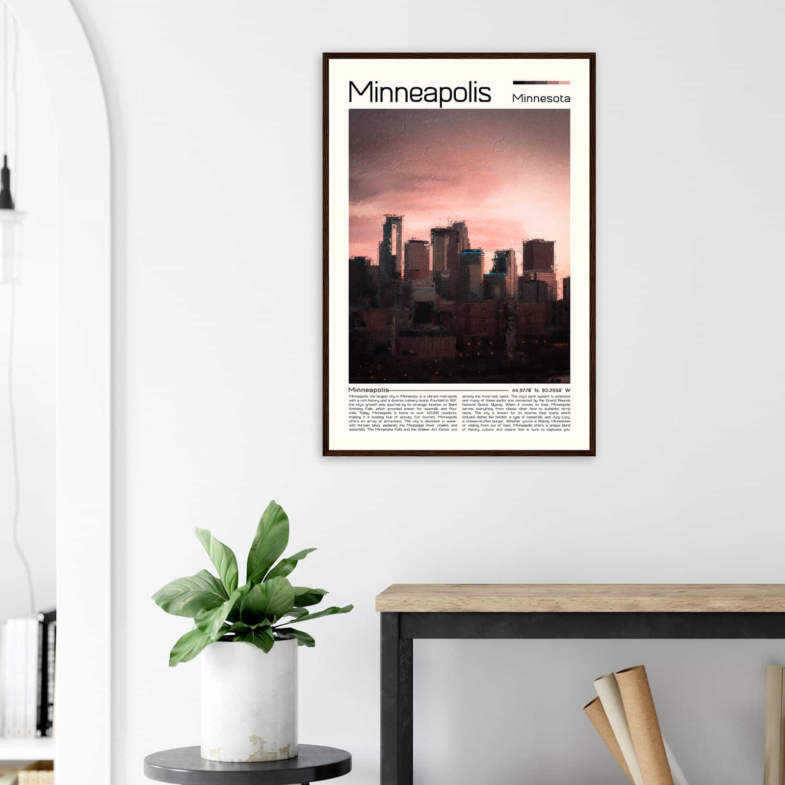 Minneapolis Minnesota Cityscape Poster Print, Minneapolis Minnesota ...