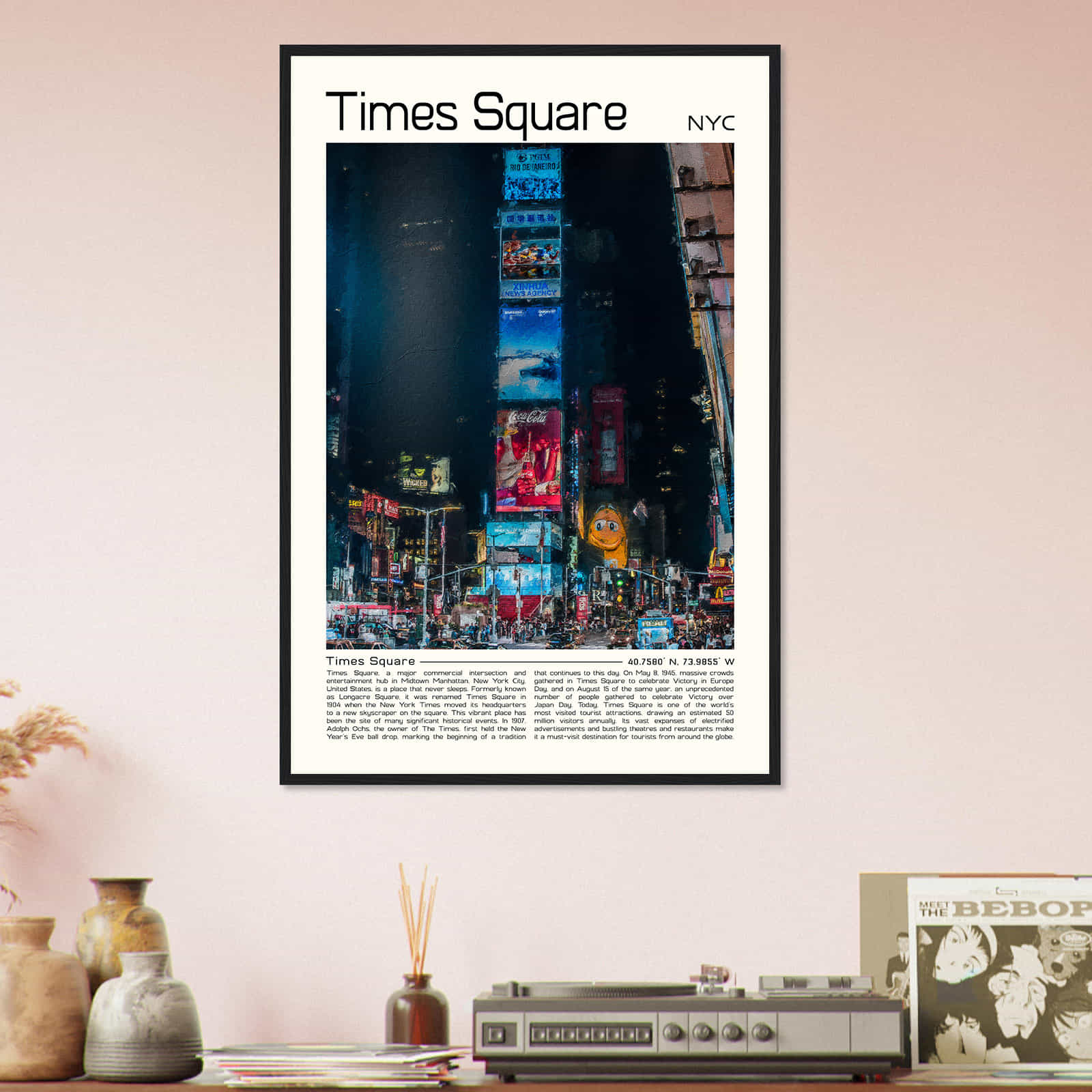 Times Square New York Cityscape Poster Print, Times Square New York ...
