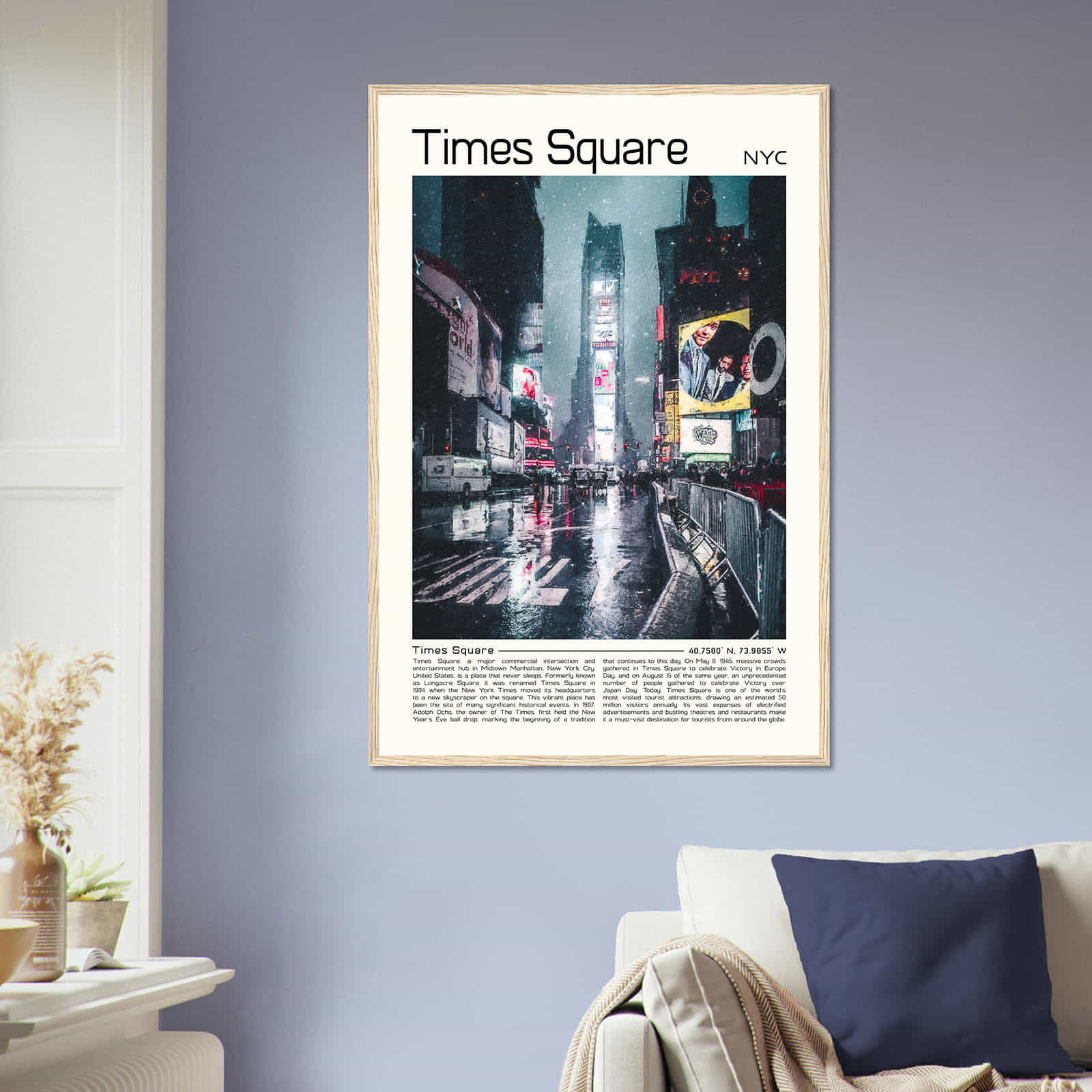 Times Square New York Cityscape Poster Print, Times Square New York ...