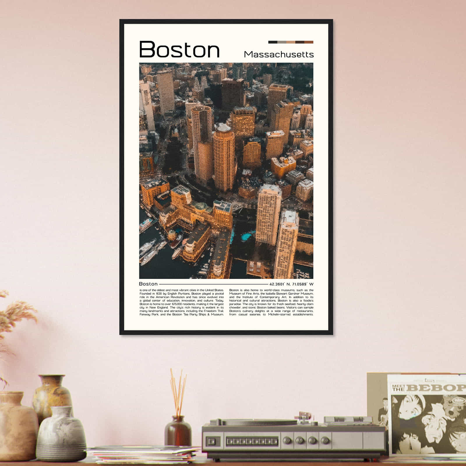 Boston Massachusetts Cityscape Poster Print, Boston Massachusetts ...