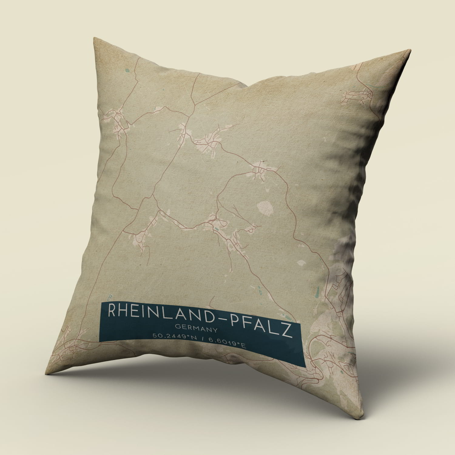 Vintage Gerolstein Germany Map Pillow, Custom Double Sided Pillow ...