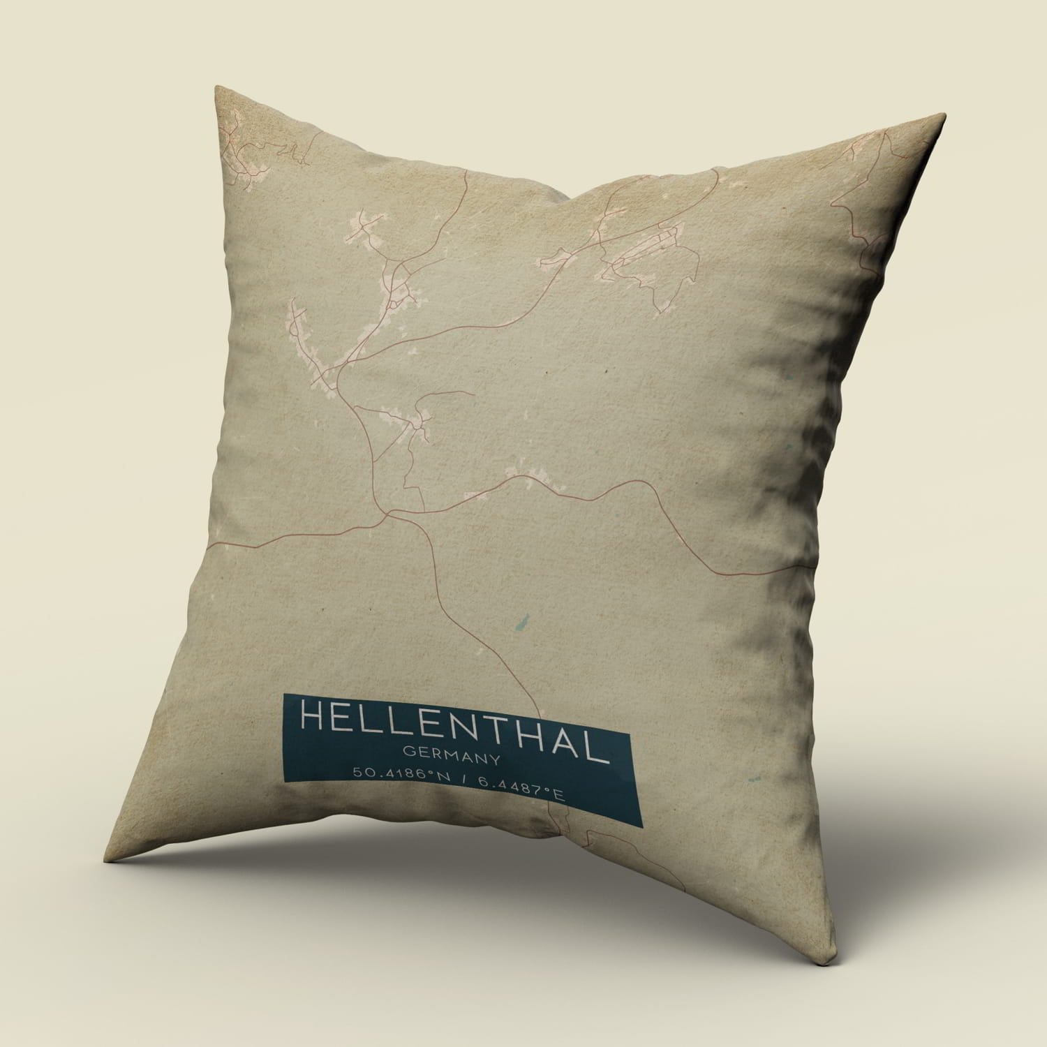 Vintage Hellenthal Germany Map Pillow, Custom Double Sided Pillow ...