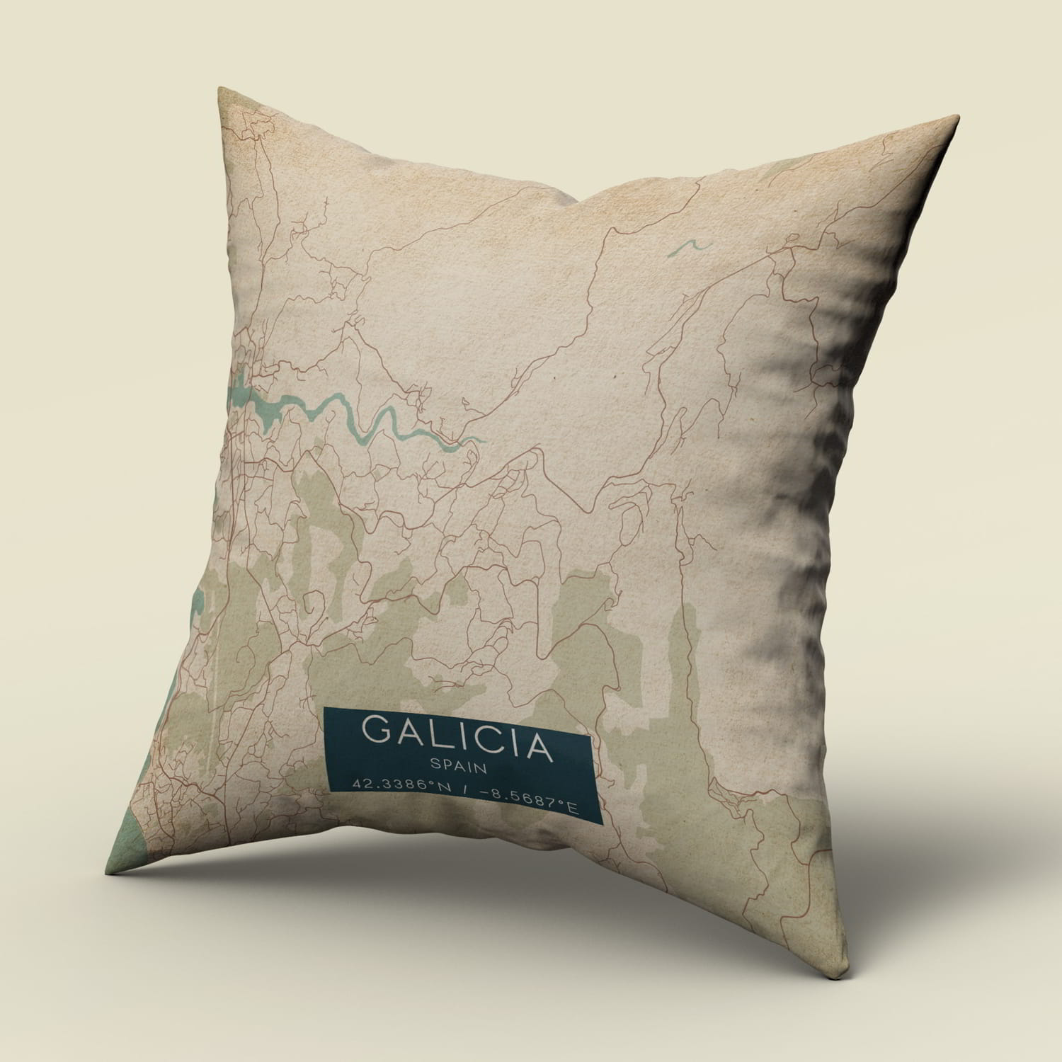 Vintage Sotomayor Spain Map Pillow, Custom Double Sided Pillow - Custom ...