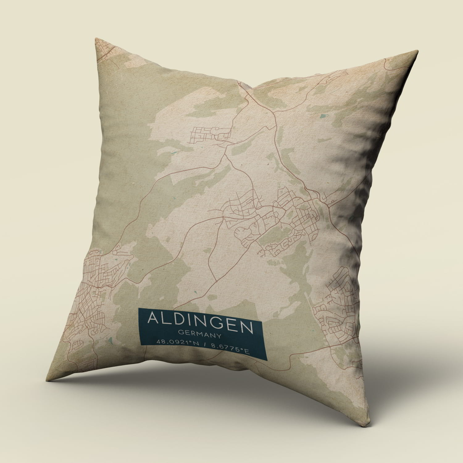 Vintage Aldingen Germany Map Pillow, Custom Double Sided Pillow ...