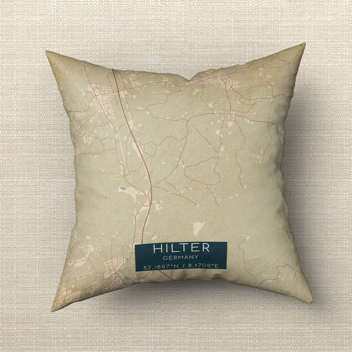 Vintage Hilter Germany Map Pillow, Custom Double Sided Pillow - Custom ...