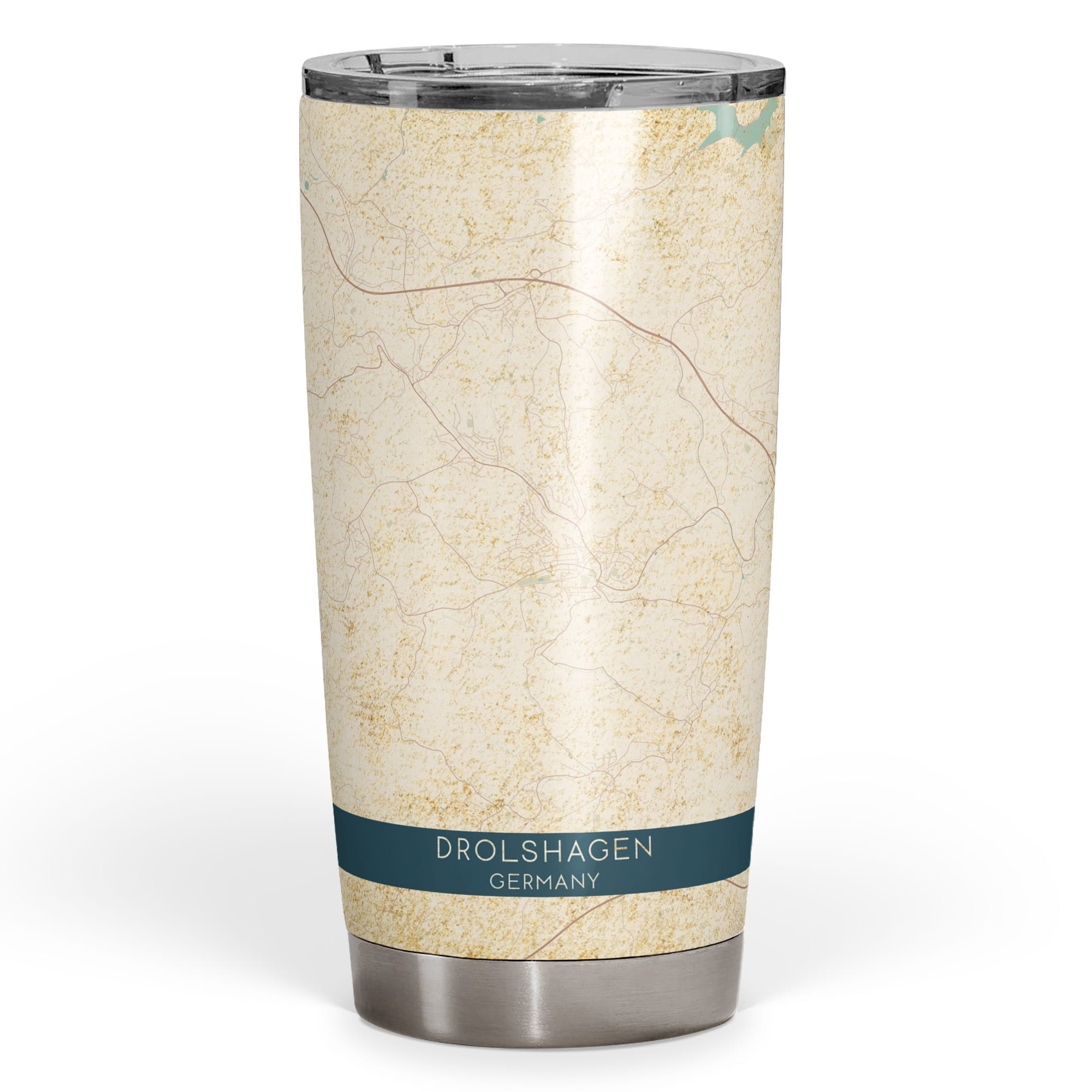 Vintage Drolshagen Germany Map Tumbler - 20oz Stainless Steel Travel ...