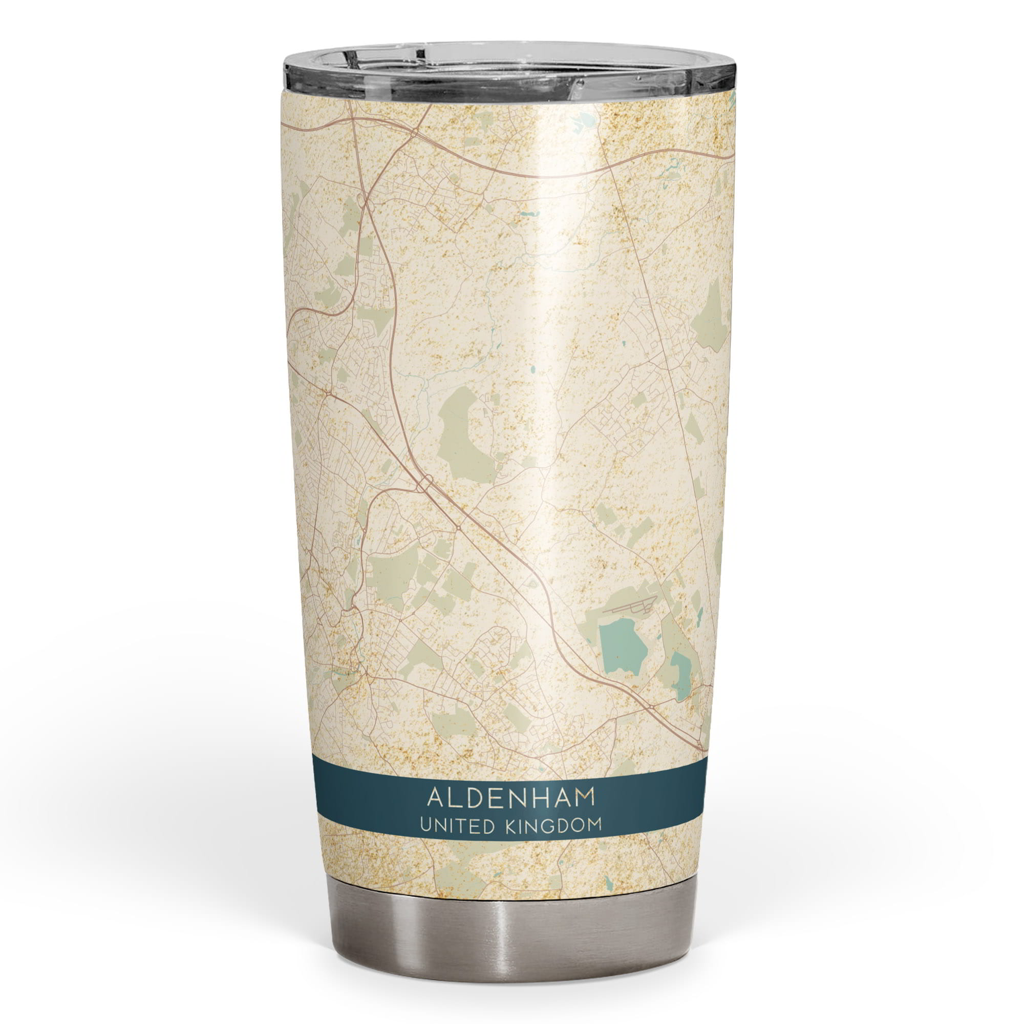 Vintage Aldenham United Kingdom Map Tumbler - 20oz Stainless Steel ...