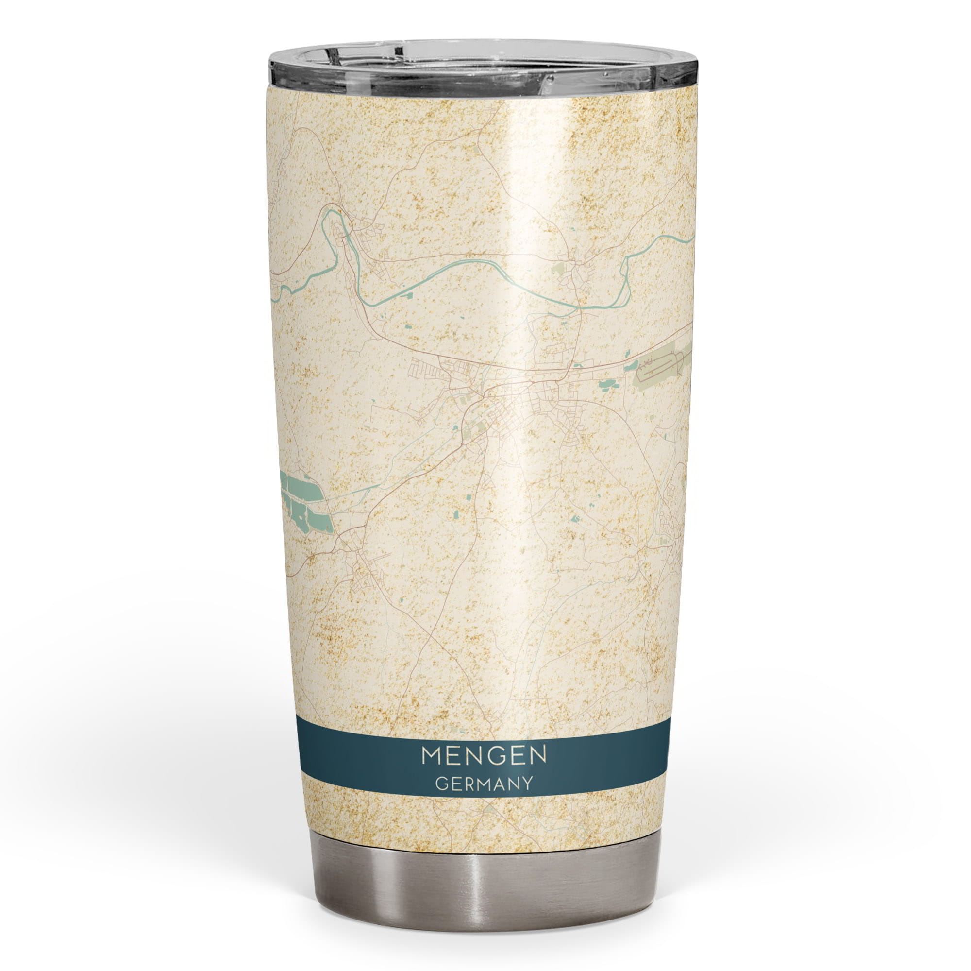 Vintage Mengen Germany Map Tumbler - 20oz Stainless Steel Travel ...
