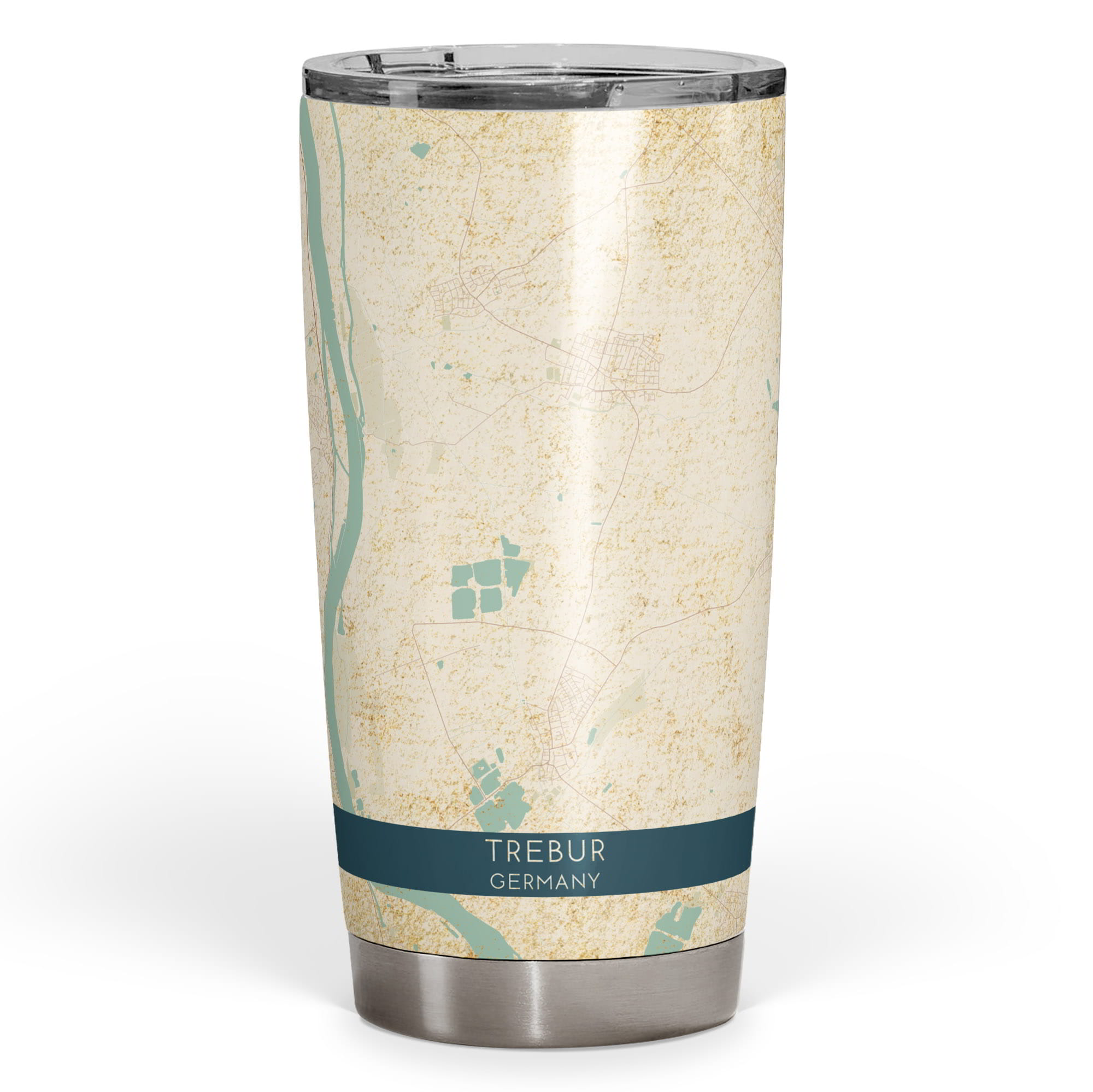Vintage Trebur Germany Map Tumbler - 20oz Stainless Steel Travel ...