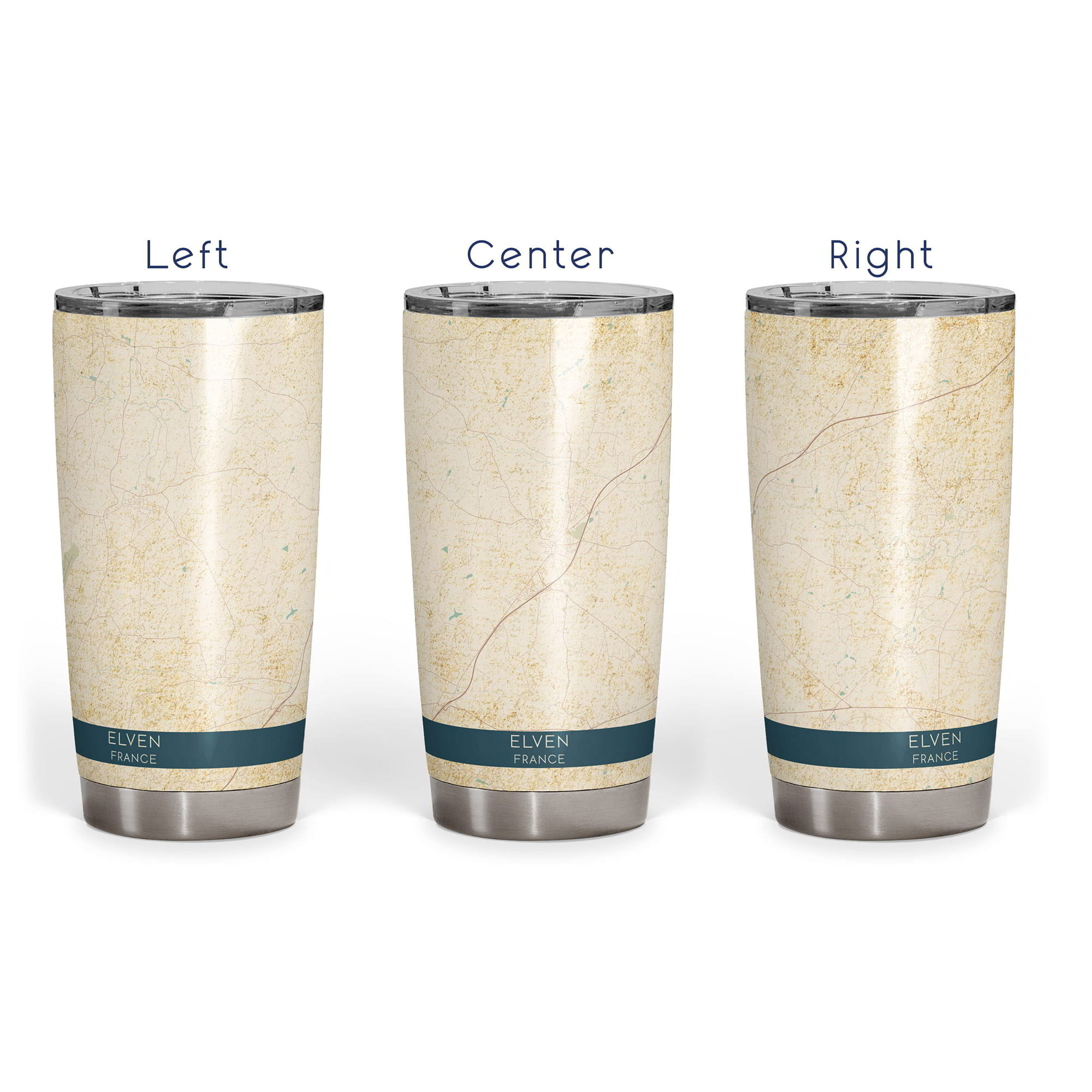 Vintage Elven France Map Tumbler - 20oz Stainless Steel Travel Tumbler ...