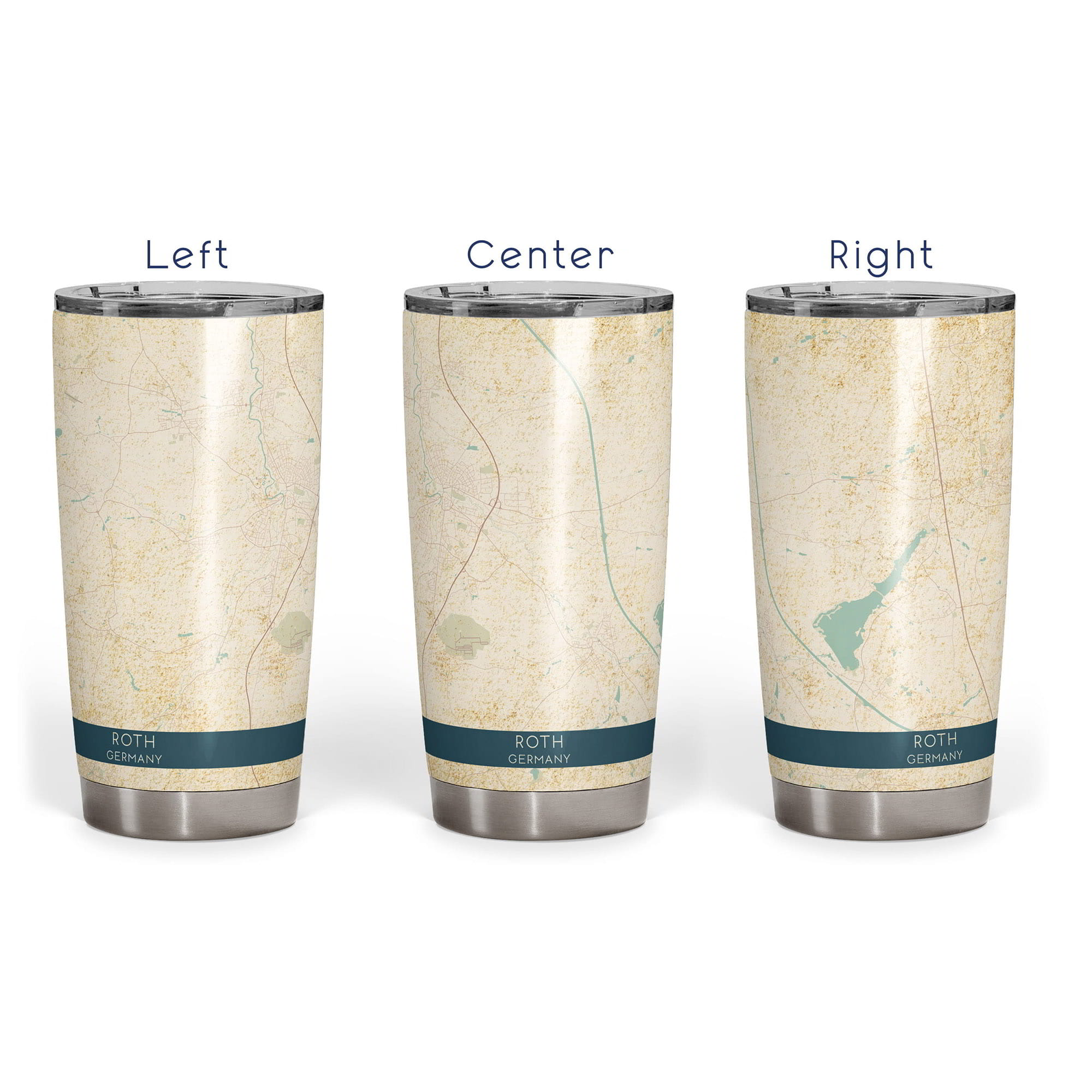Vintage Roth Germany Map Tumbler - 20oz Stainless Steel Travel Tumbler ...