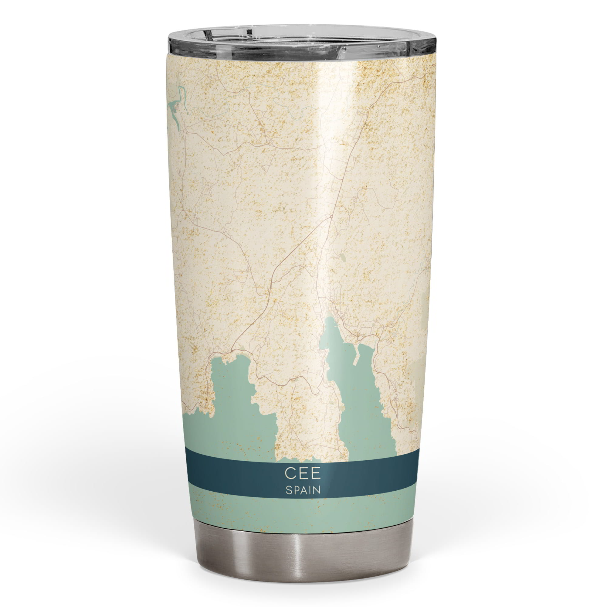 Vintage Cee Spain Map Tumbler - 20oz Stainless Steel Travel Tumbler ...