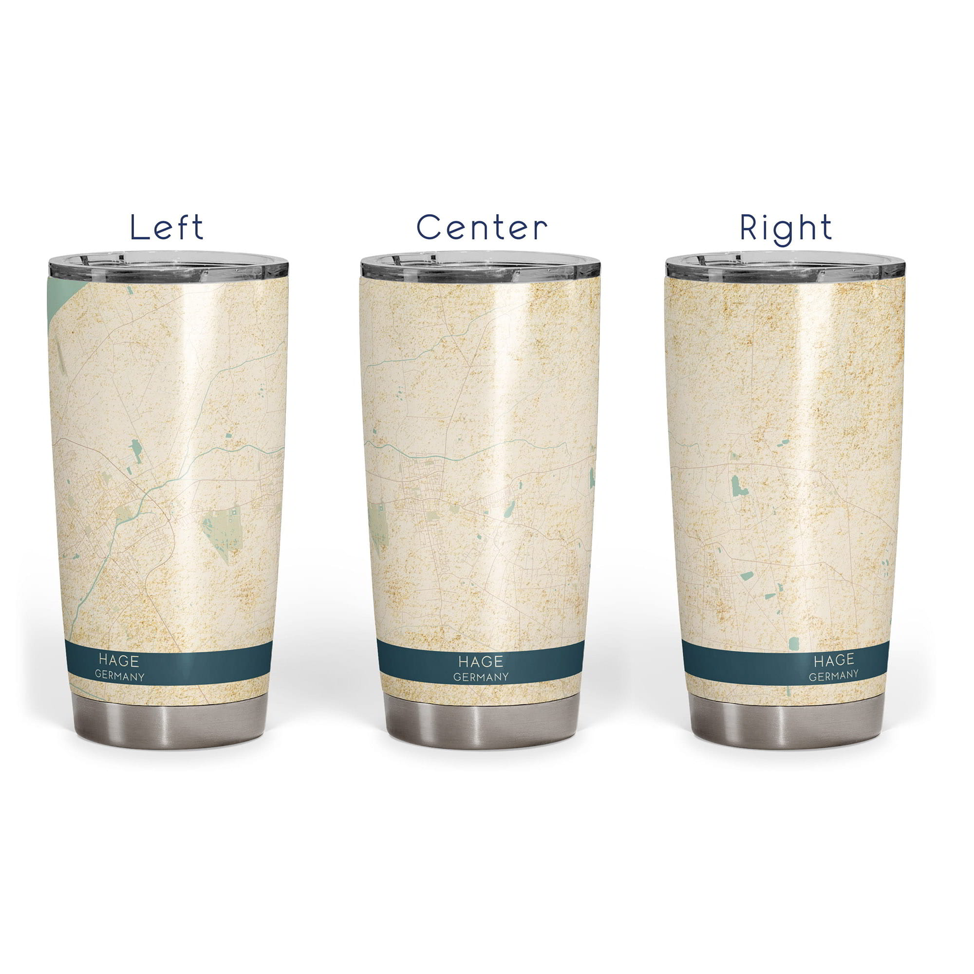 Vintage Hage Germany Map Tumbler - 20oz Stainless Steel Travel Tumbler ...