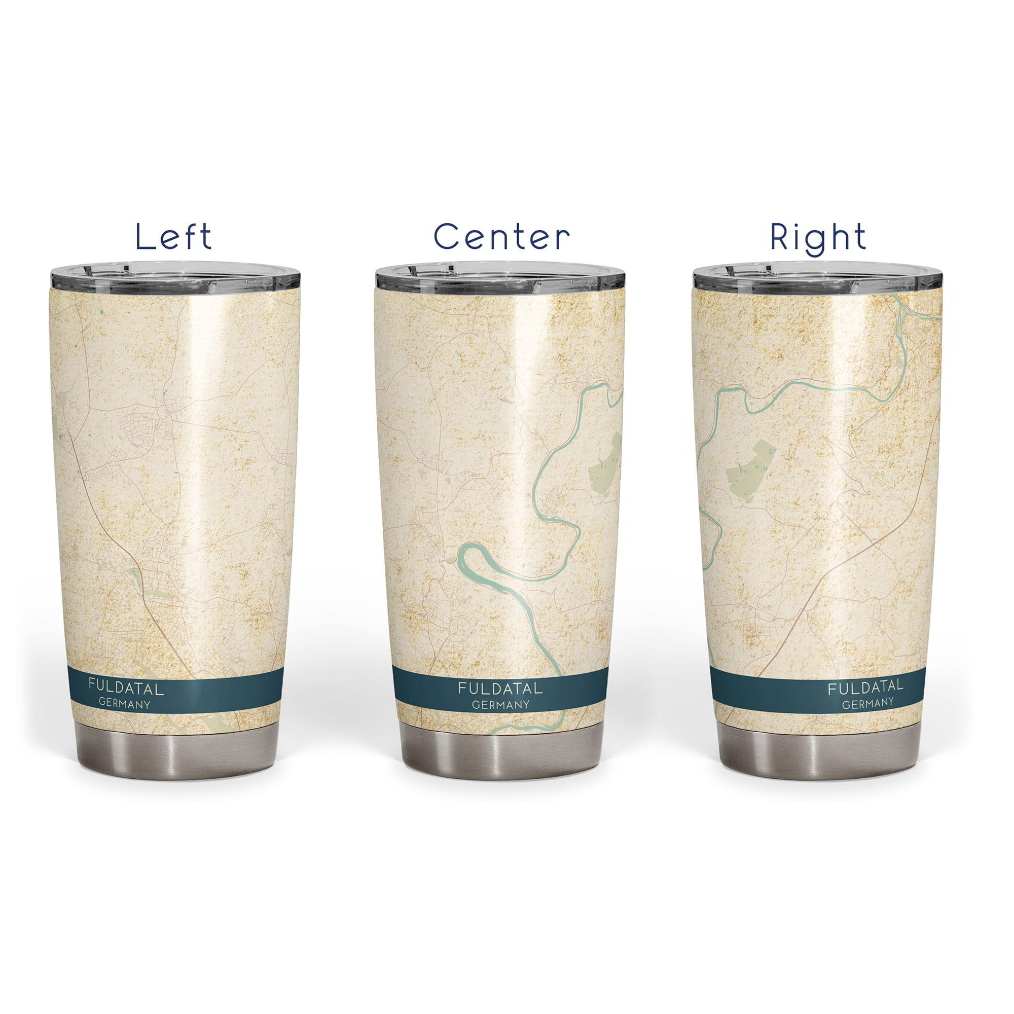 Vintage Fuldatal Germany Map Tumbler - 20oz Stainless Steel Travel ...