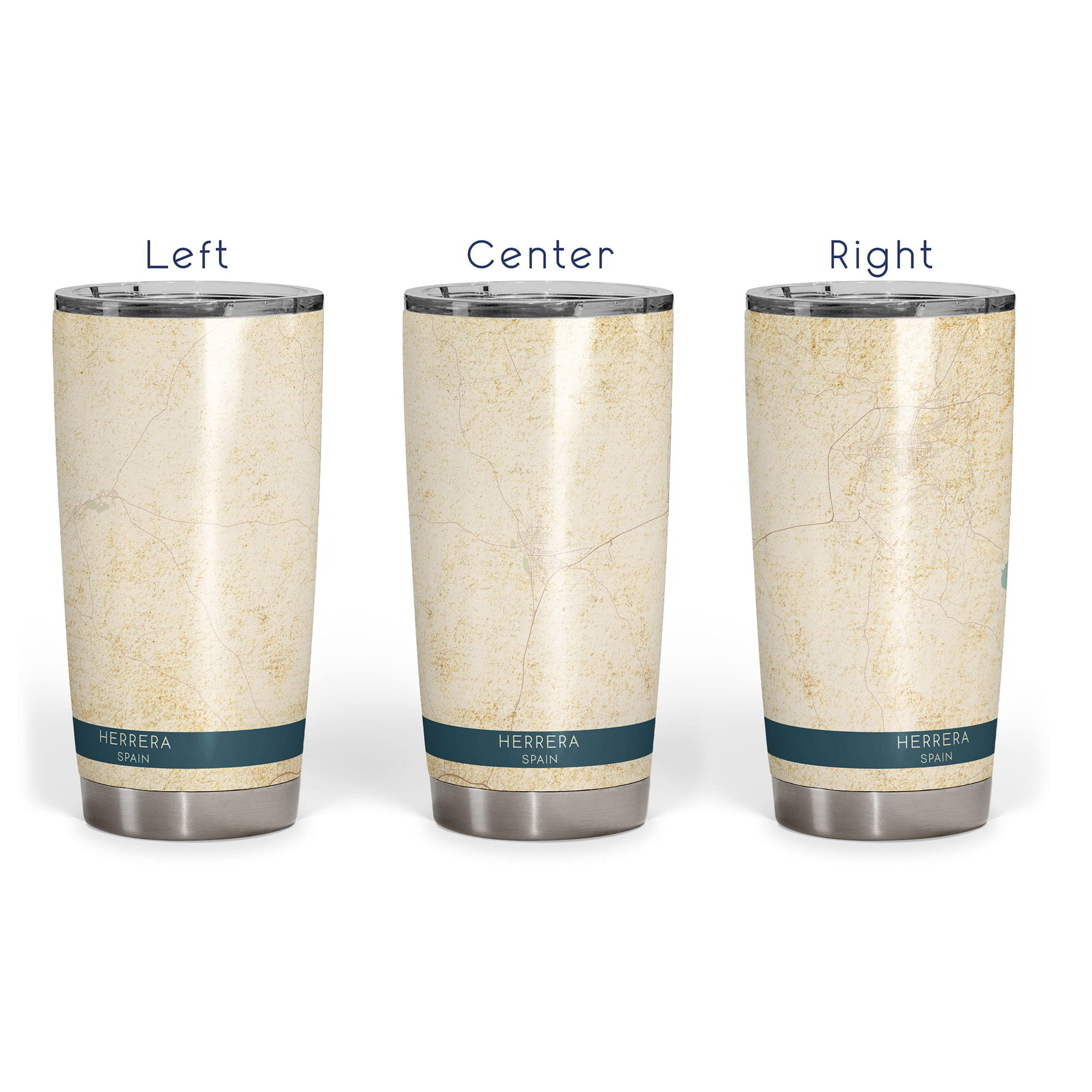 Vintage Herrera Spain Map Tumbler - 20oz Stainless Steel Travel Tumbler ...