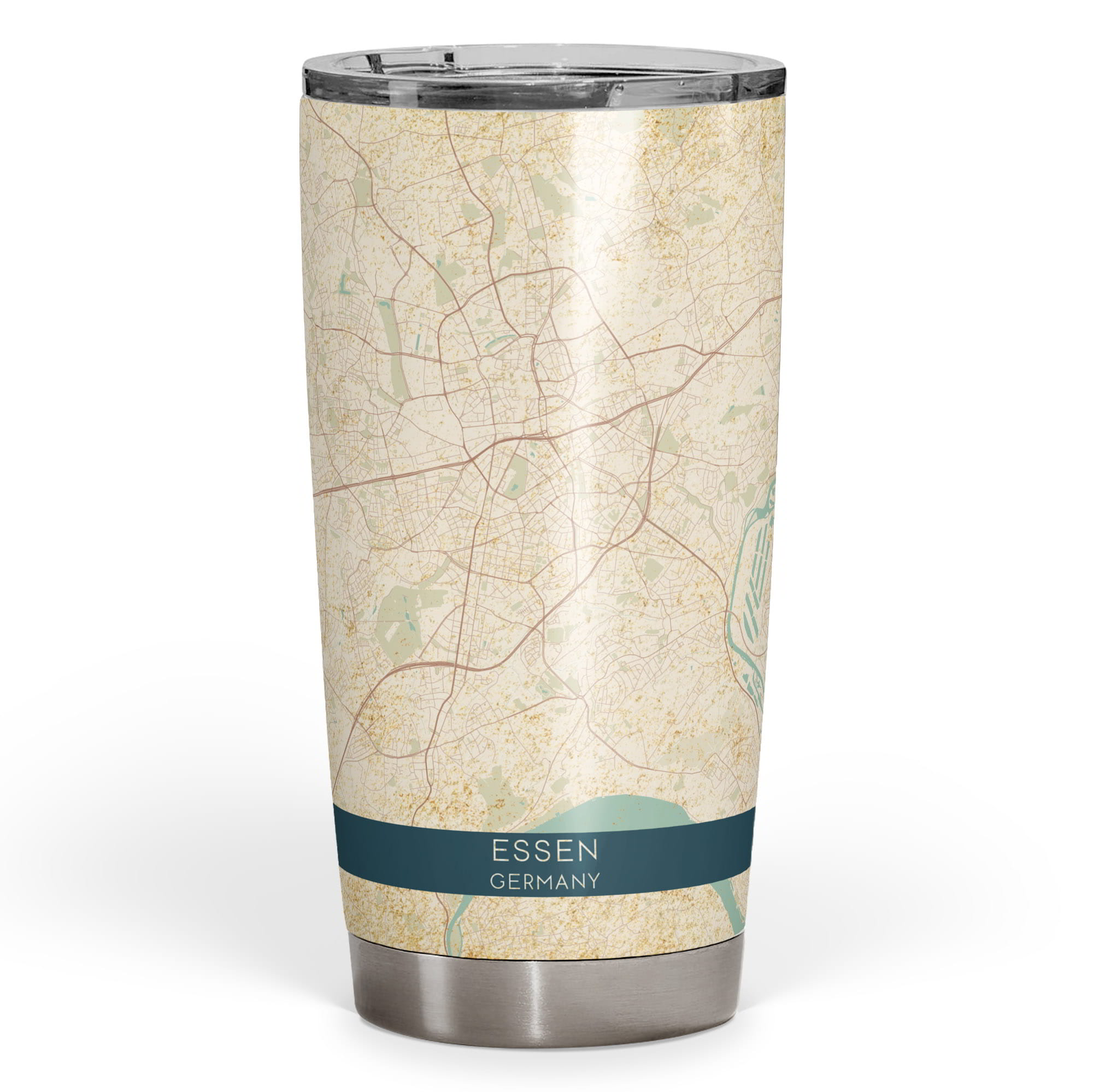 Vintage Essen Germany Map Tumbler - 20oz Stainless Steel Travel Tumbler ...