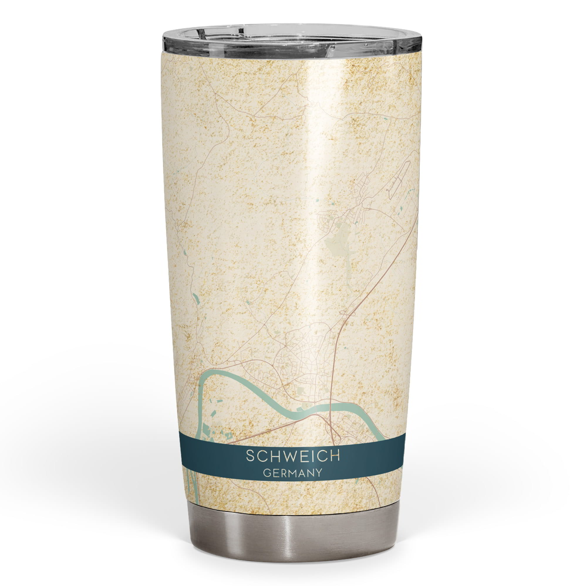 Vintage Schweich Germany Map Tumbler - 20oz Stainless Steel Travel ...