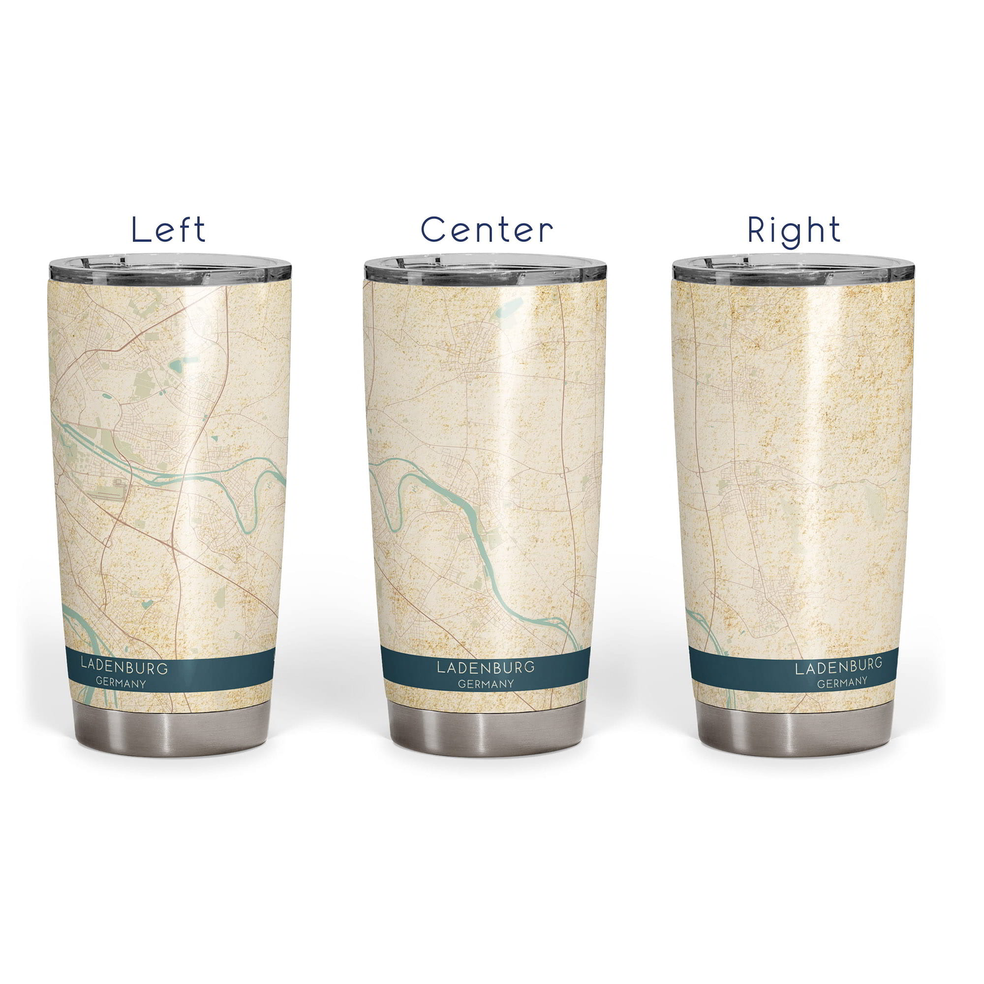 Vintage Ladenburg Germany Map Tumbler - 20oz Stainless Steel Travel ...