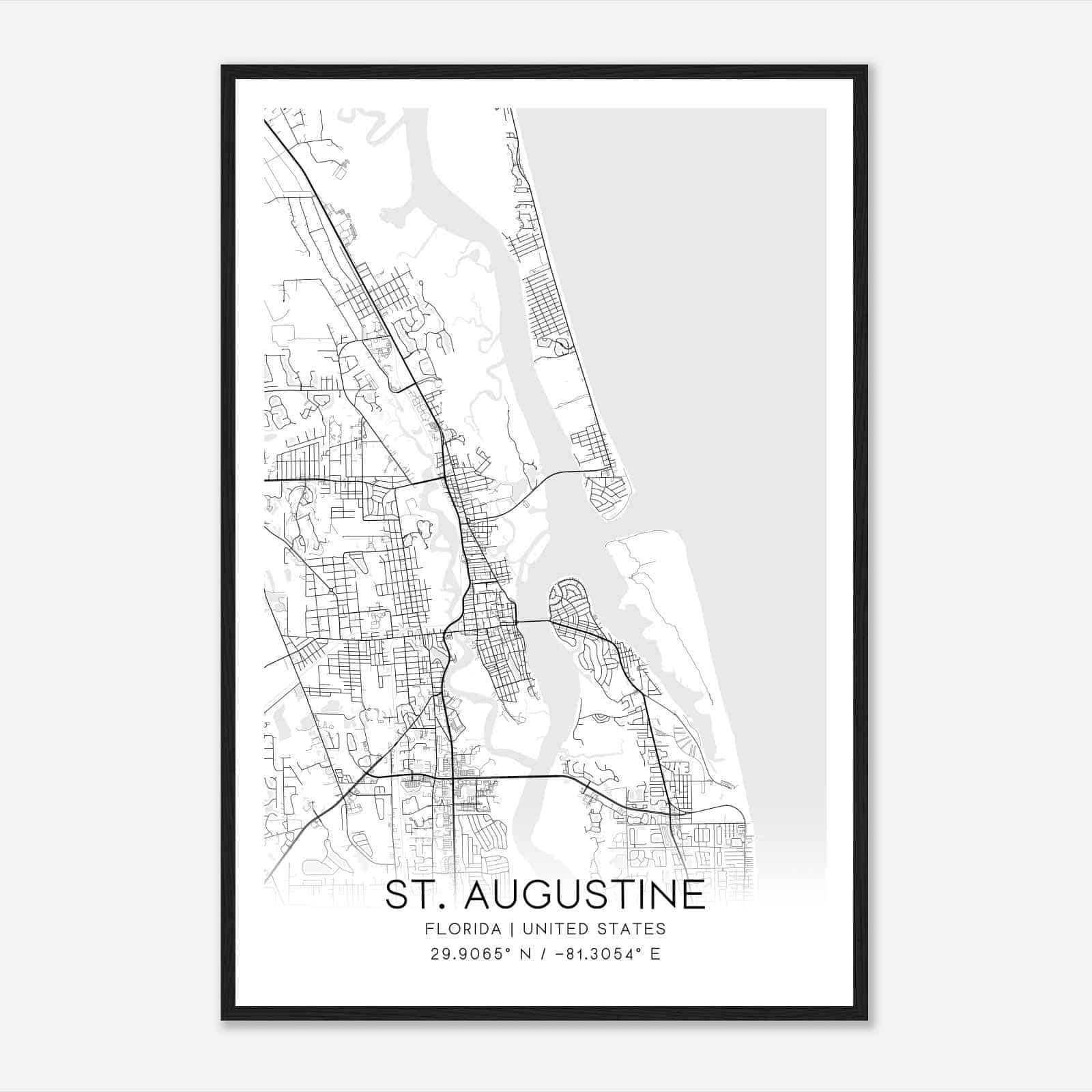 Custom St. Augustine United States Map Poster - Mapmory