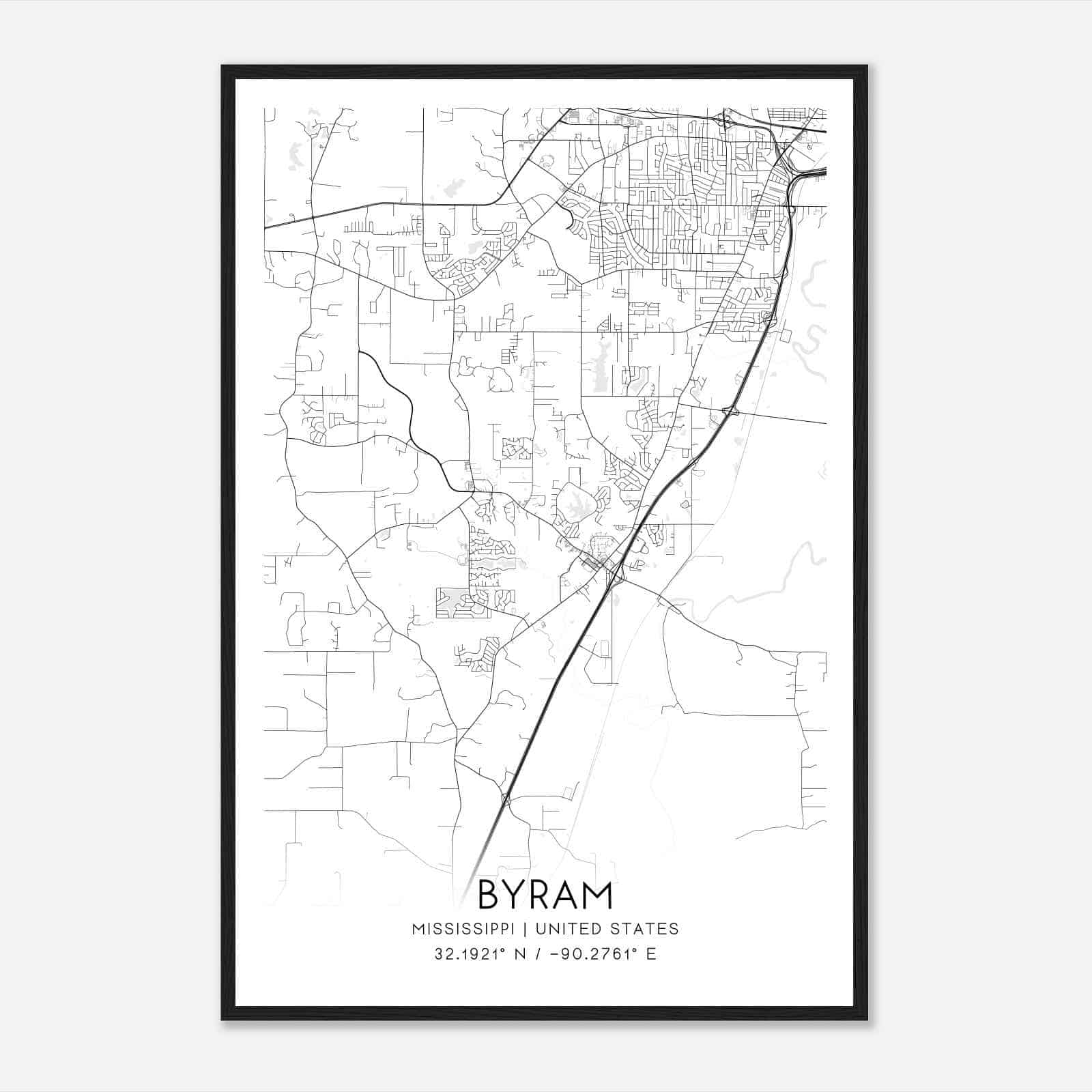 Custom Mississippi United States Map Poster - Mapmory