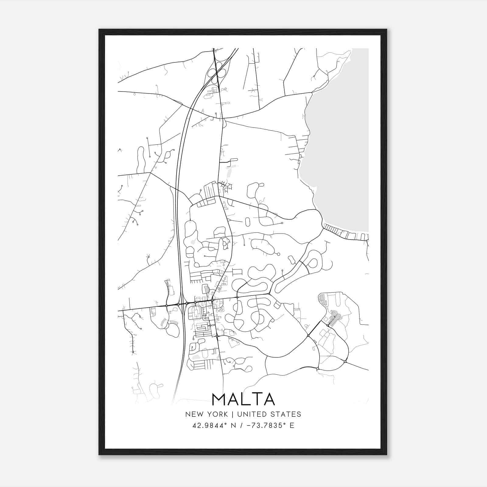 Custom Malta United States Map Poster - Mapmory