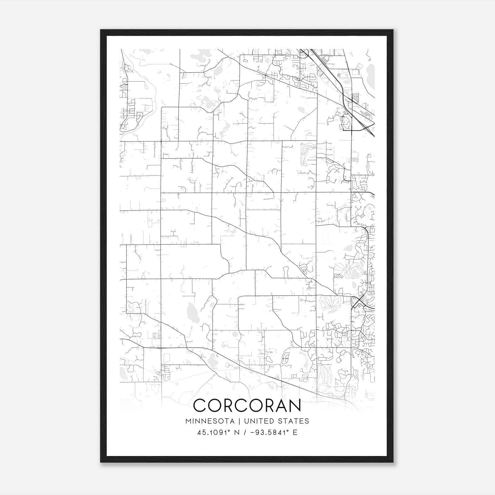 Custom Corcoran United States Map Poster - Mapmory