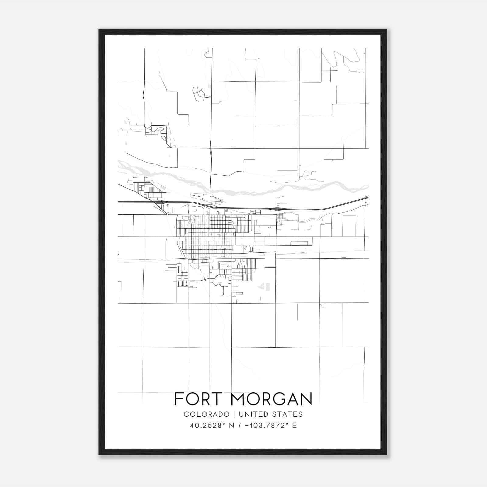 Custom Fort Morgan United States Map Poster - Mapmory