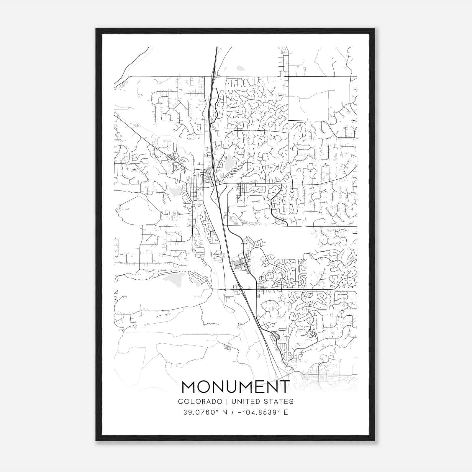 Custom Monument United States Map Poster - Mapmory