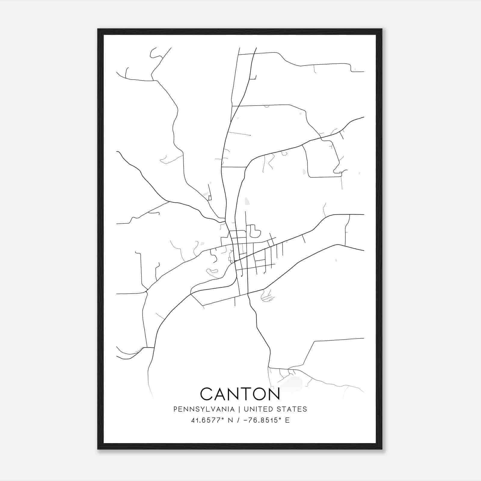 Custom Canton United States Map Poster - Mapmory