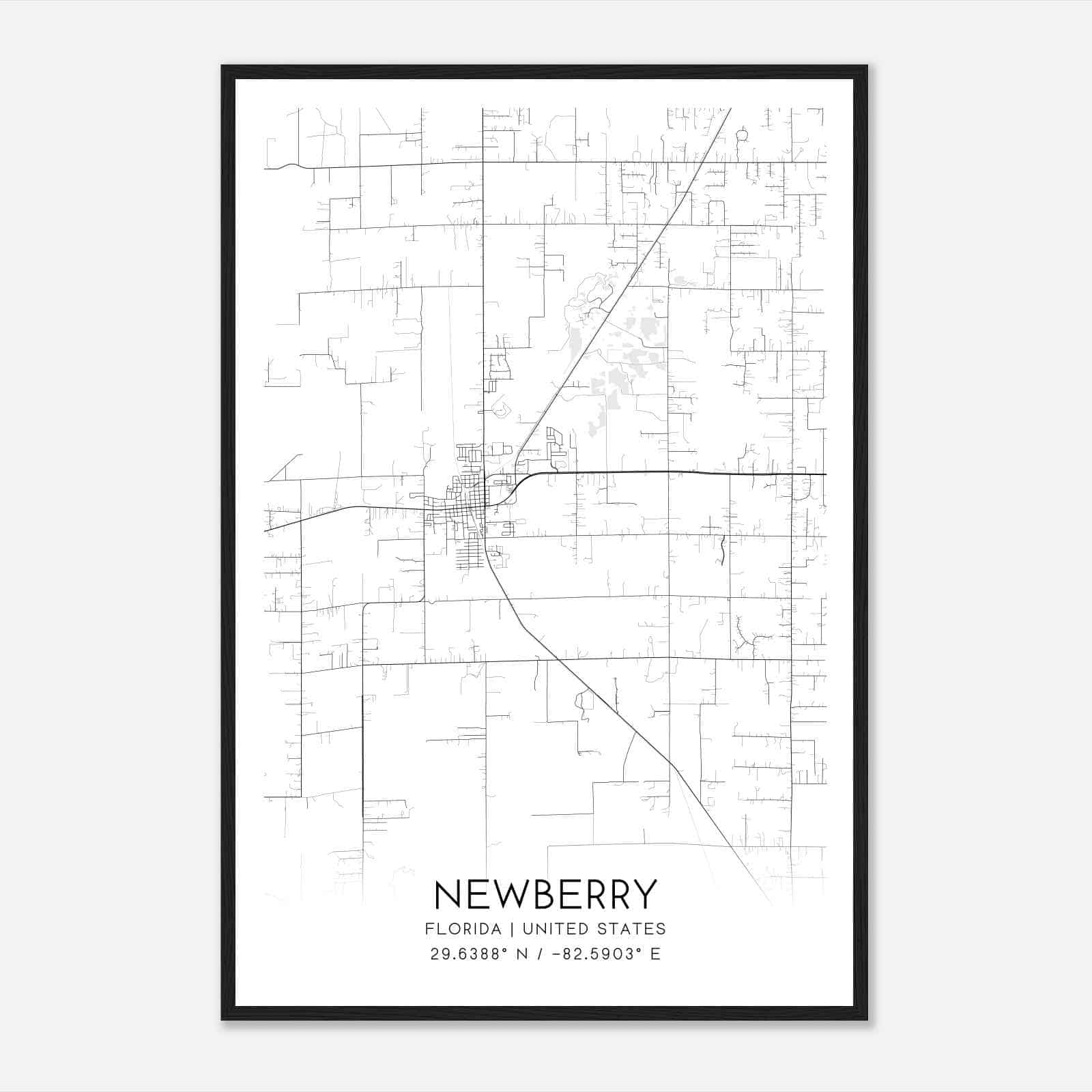 Custom Newberry United States Map Poster - Mapmory
