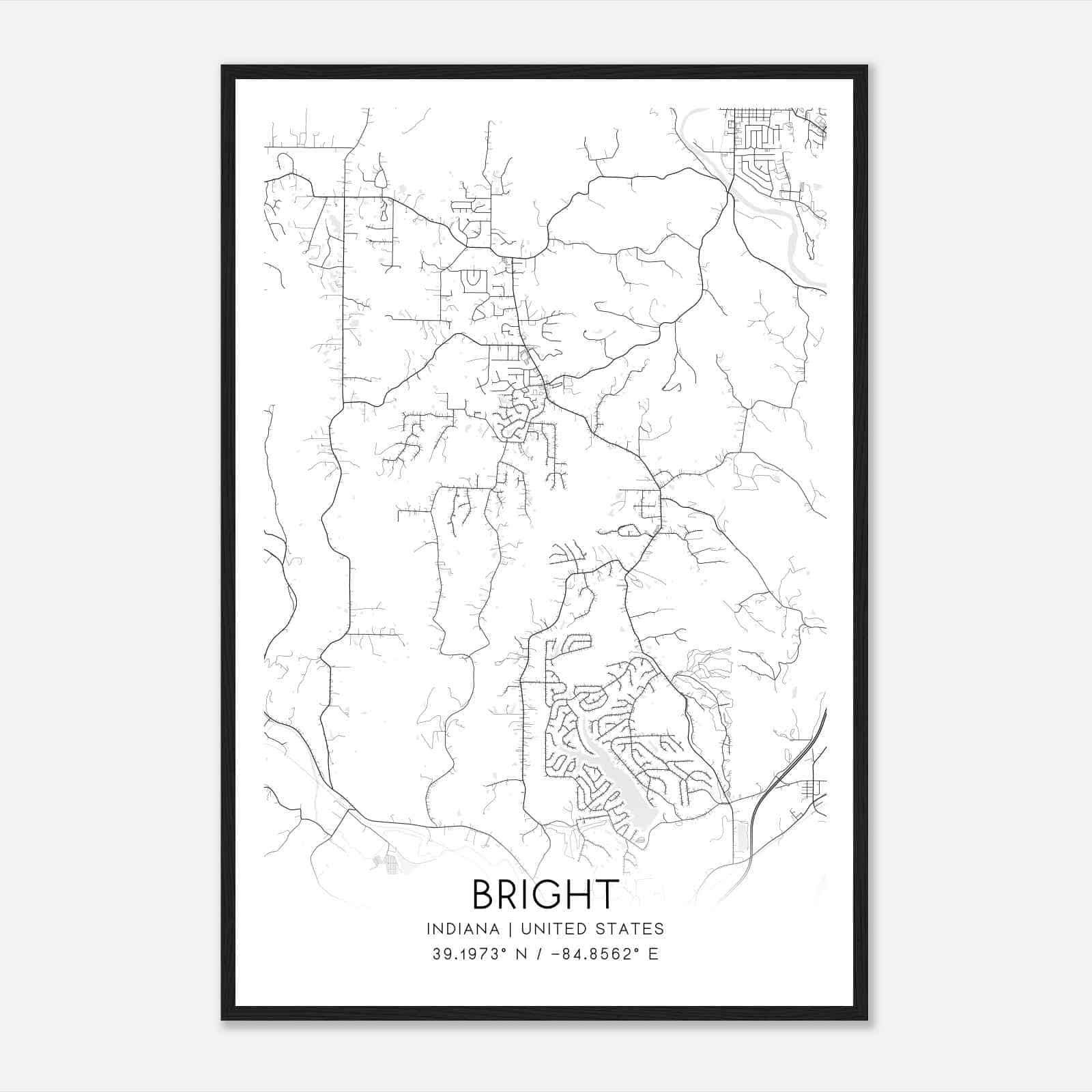 Custom Bright United States Map Poster - Mapmory