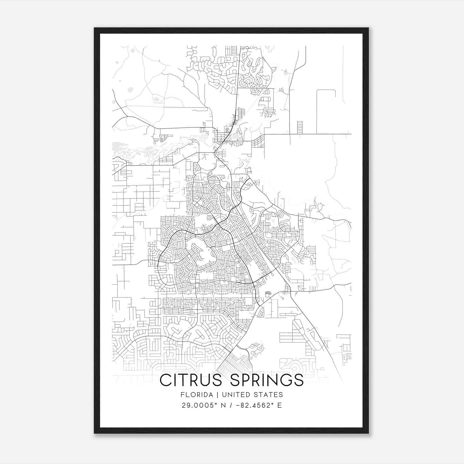 Custom Citrus Springs United States Map Poster - Mapmory