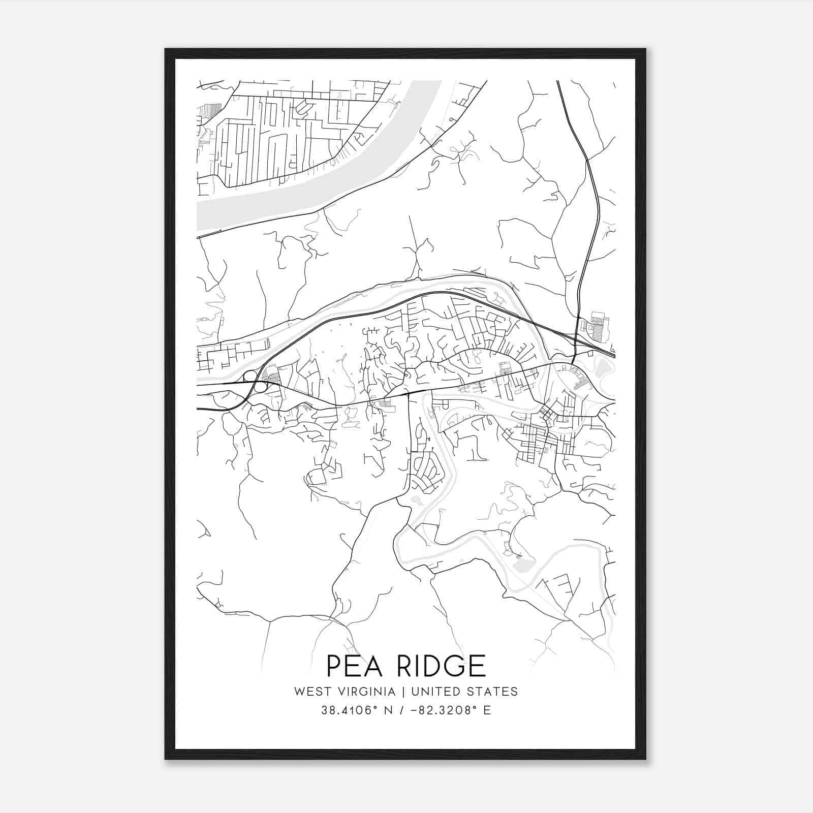 Custom Pea Ridge United States Map Poster - Mapmory