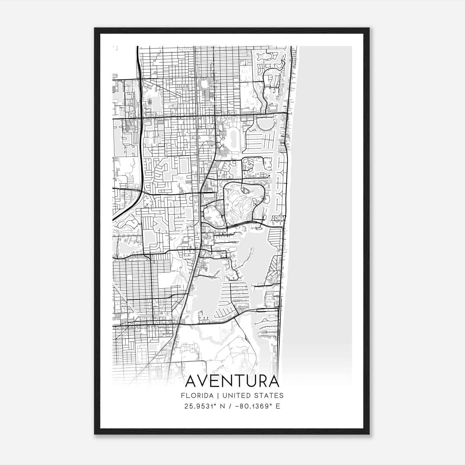 Custom Florida United States Map Poster - Mapmory